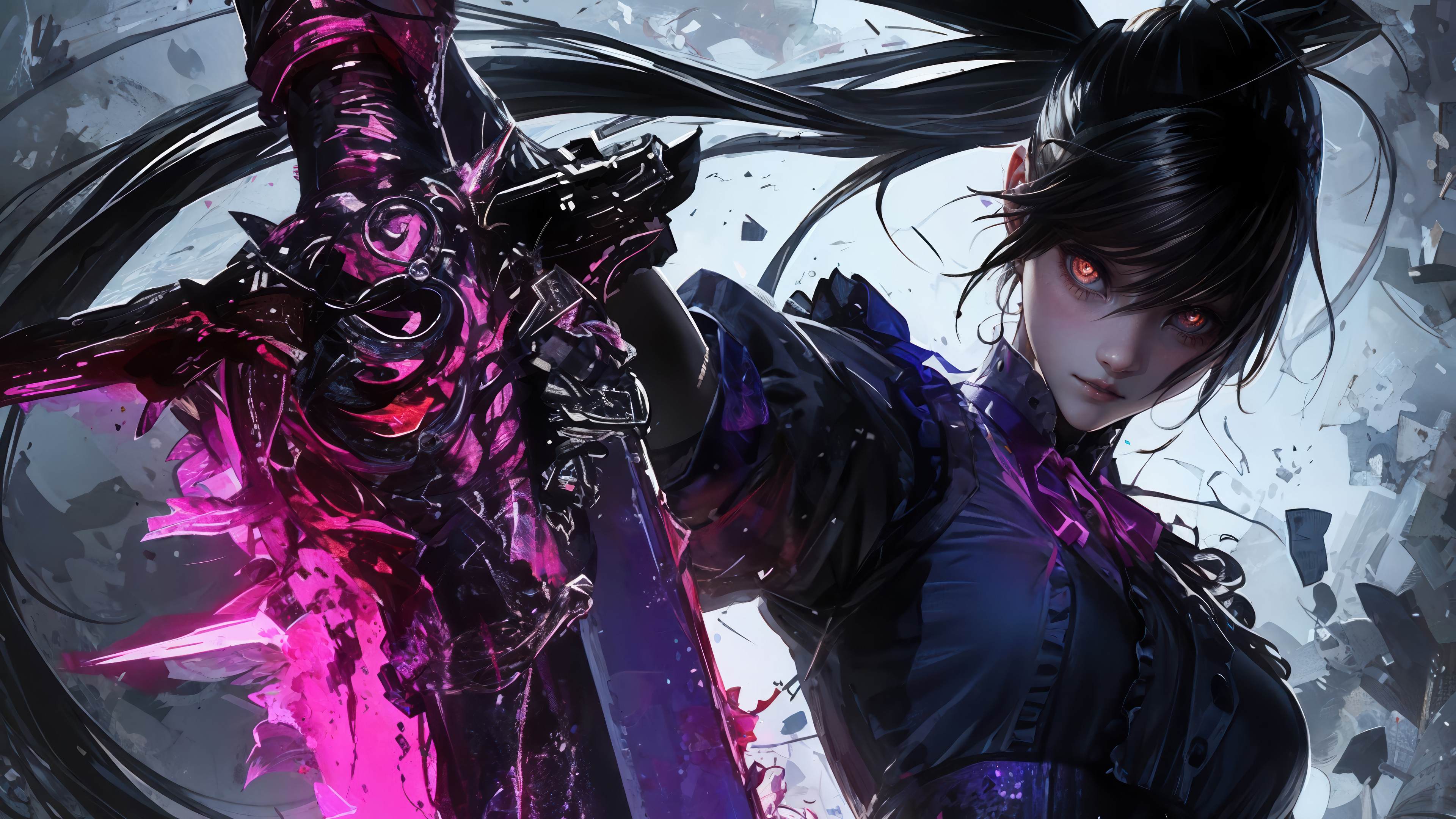 3840 x 2160 Female Warrior Sword Fantasy Ai Art 4k Wallpaper - Best for ...