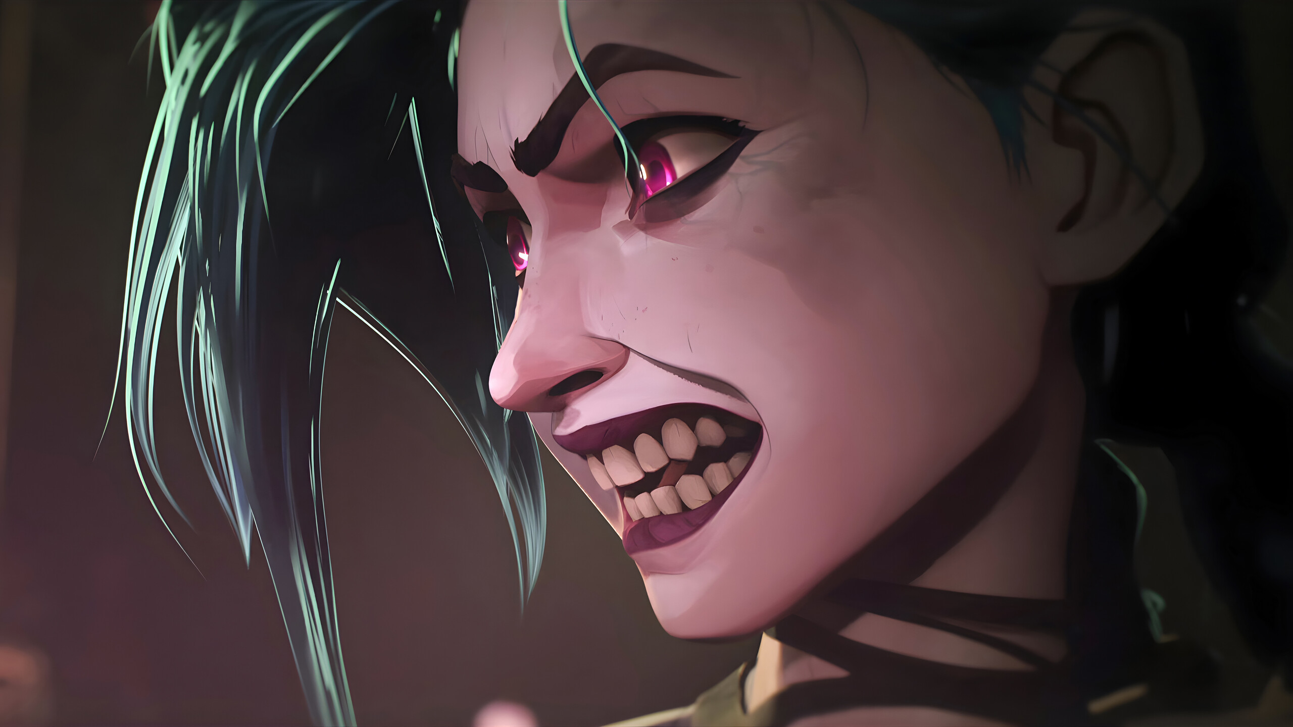 Arcane League Of Legends Jinx Angry 4k Scenic Wallpaper 3840 x 2160 ...