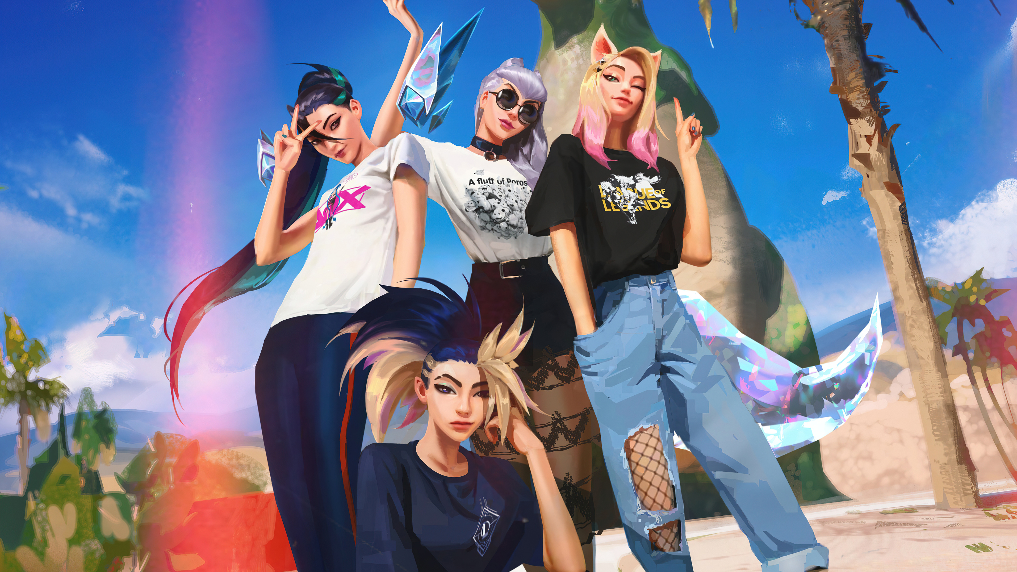 League Of Legends Kda Akali Ahri Kaisa Evelynn Wallpaper | PixieWall