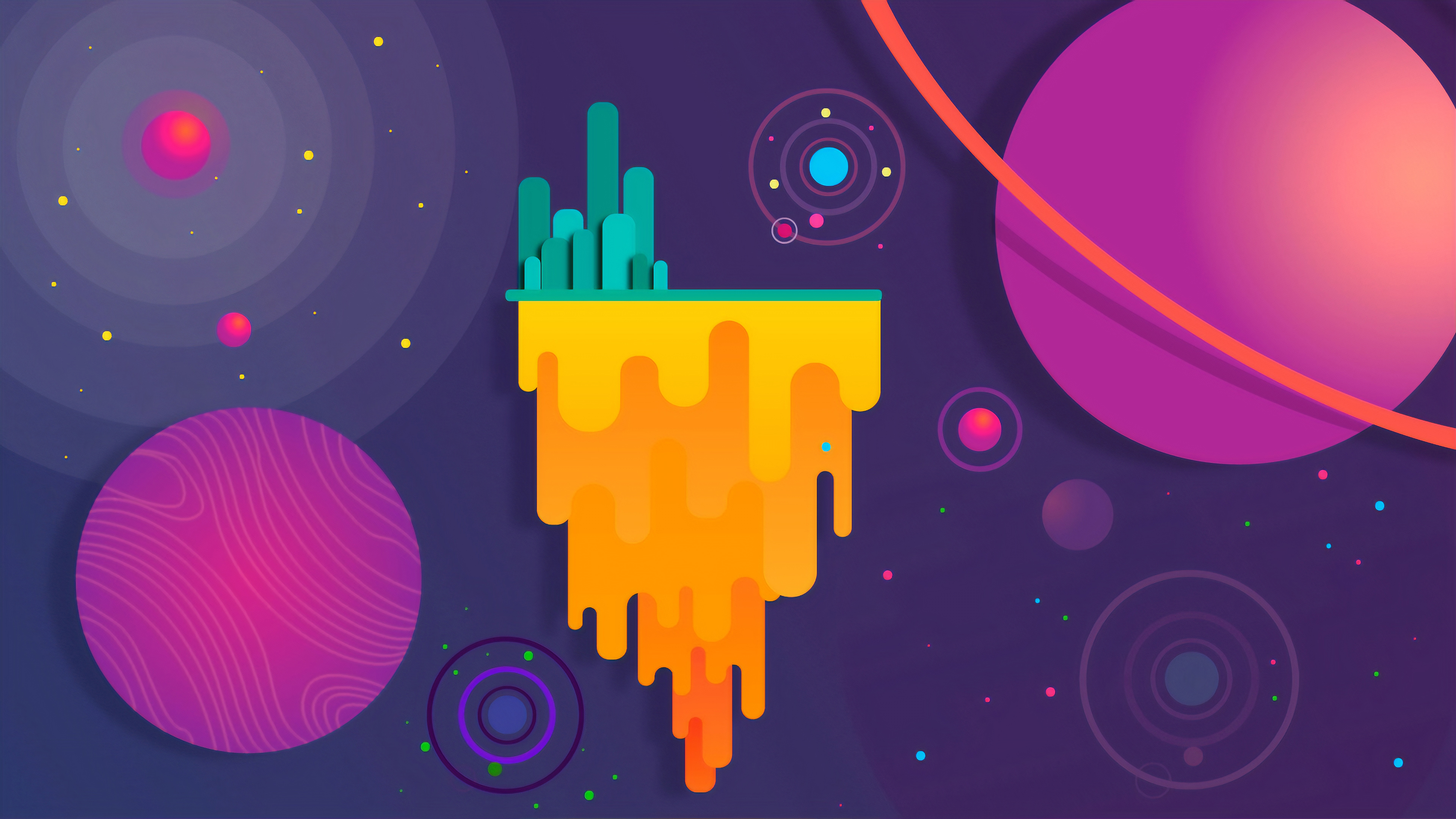 Astronomy Colorful Solar System Space 4k Wallpaper | PixieWall