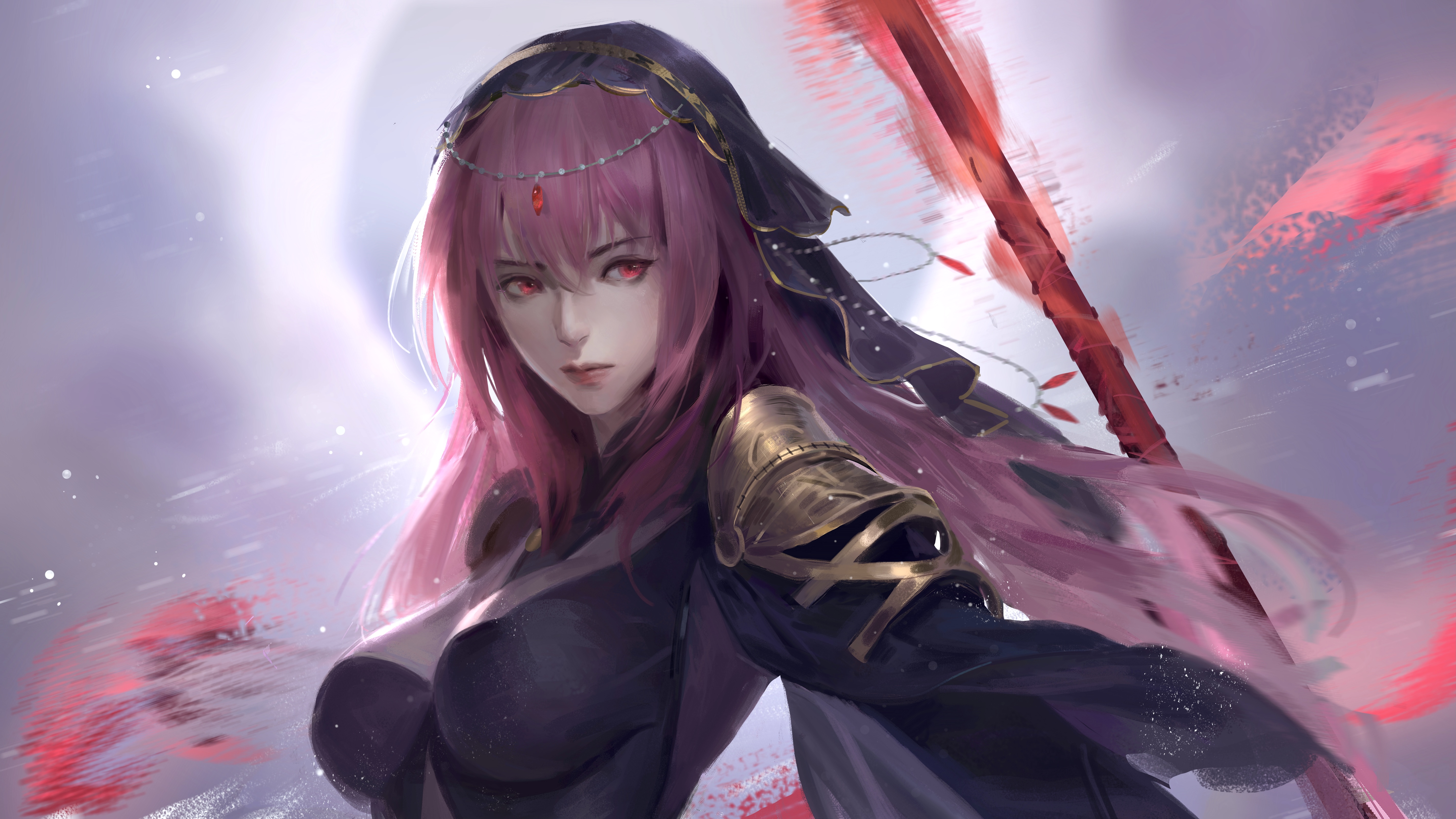 Scathach Fate Grand Order Digital Painting 4K & 5K Wallpaper