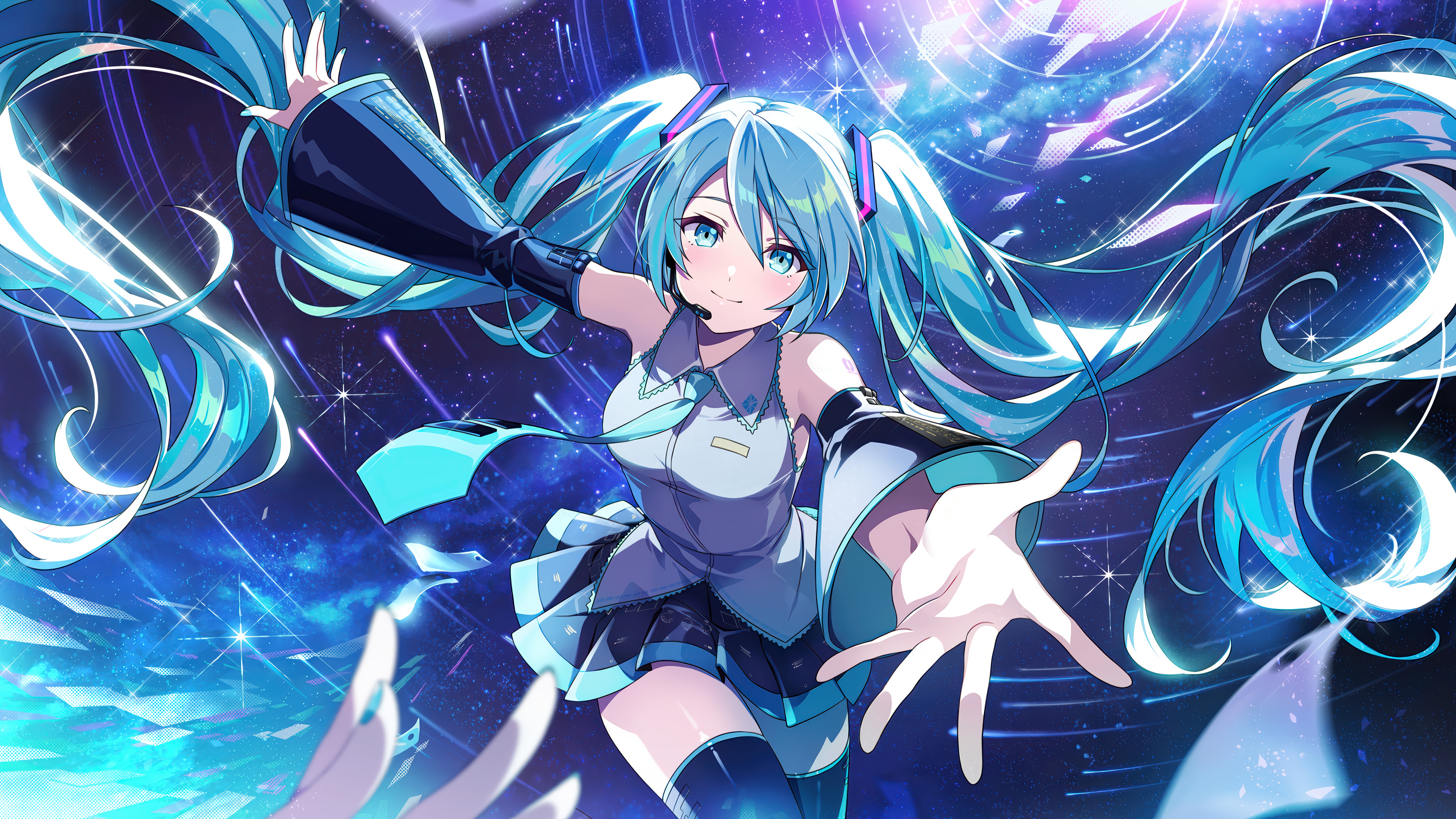 Hatsune Miku Vocaloid Project Diva Rhythm 4k Wallpaper | PixieWall