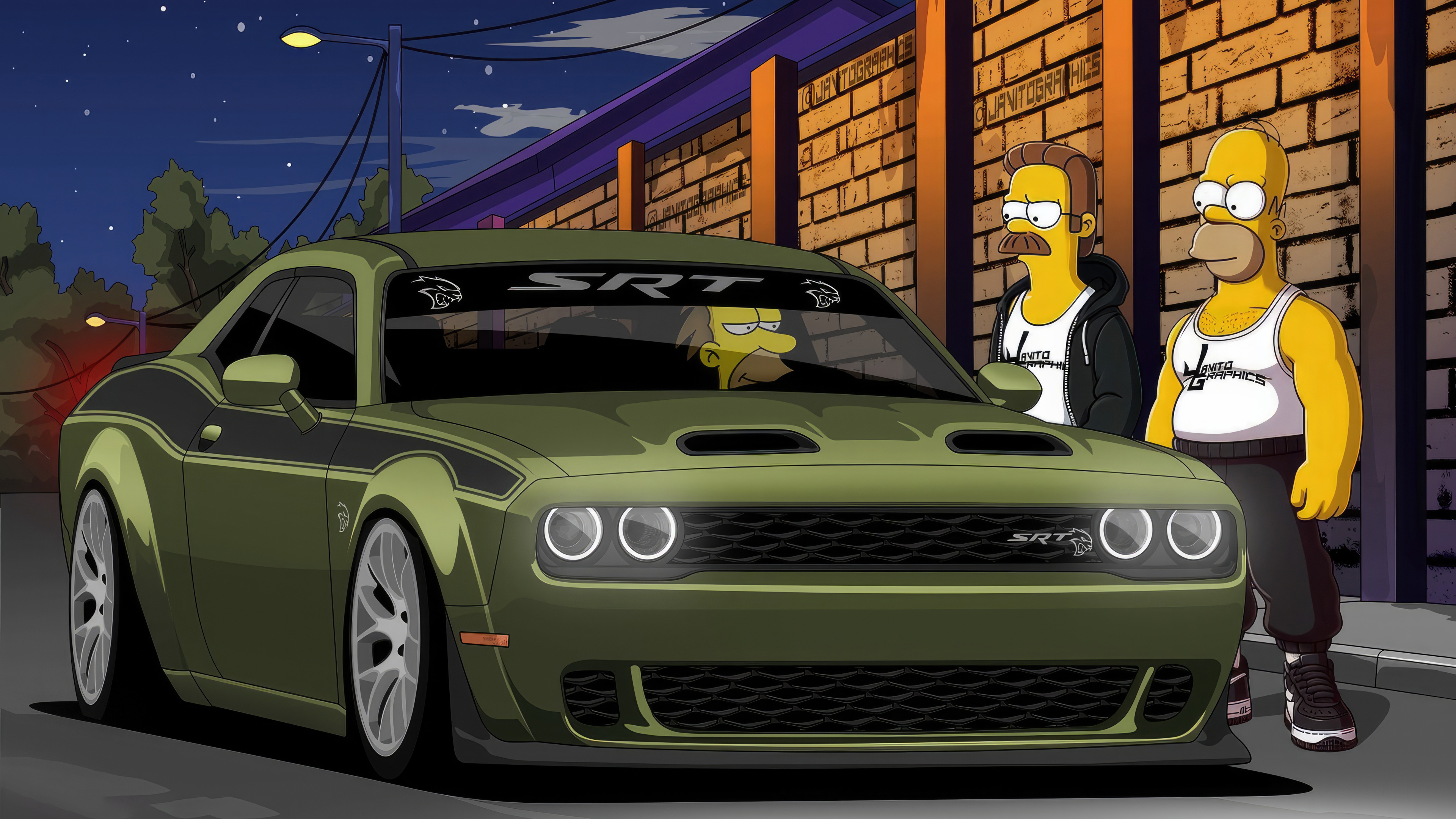 The Simpsons Street Race 4k Wallpaper | PixieWall