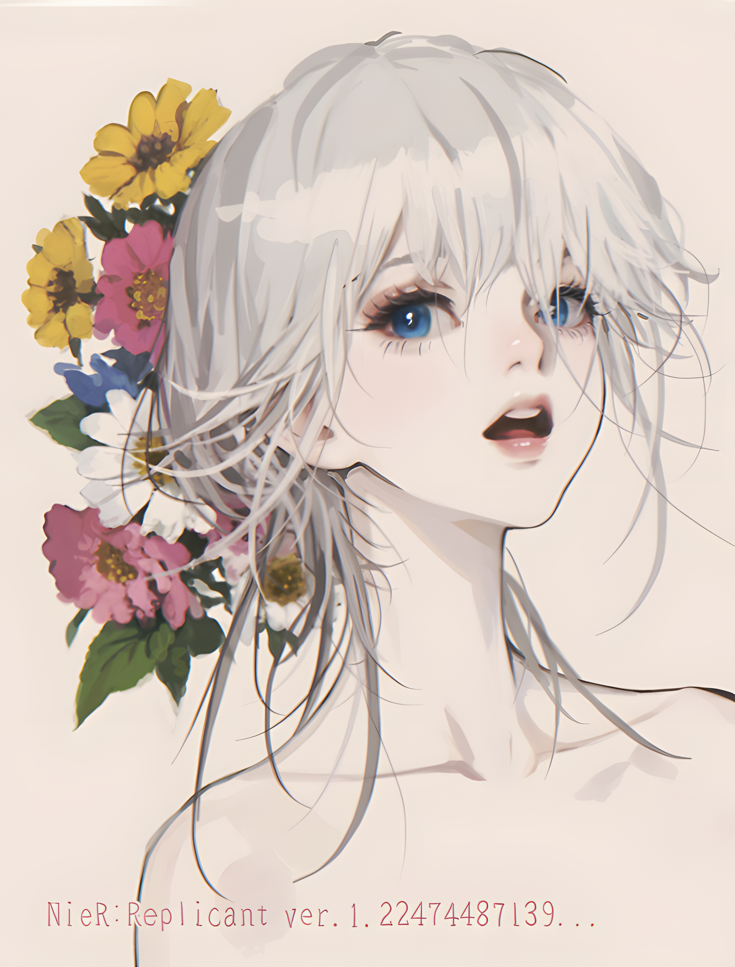 Dk Ground Nier Replicant Kaine Portrait Mobile Wallpaper | PixieWall