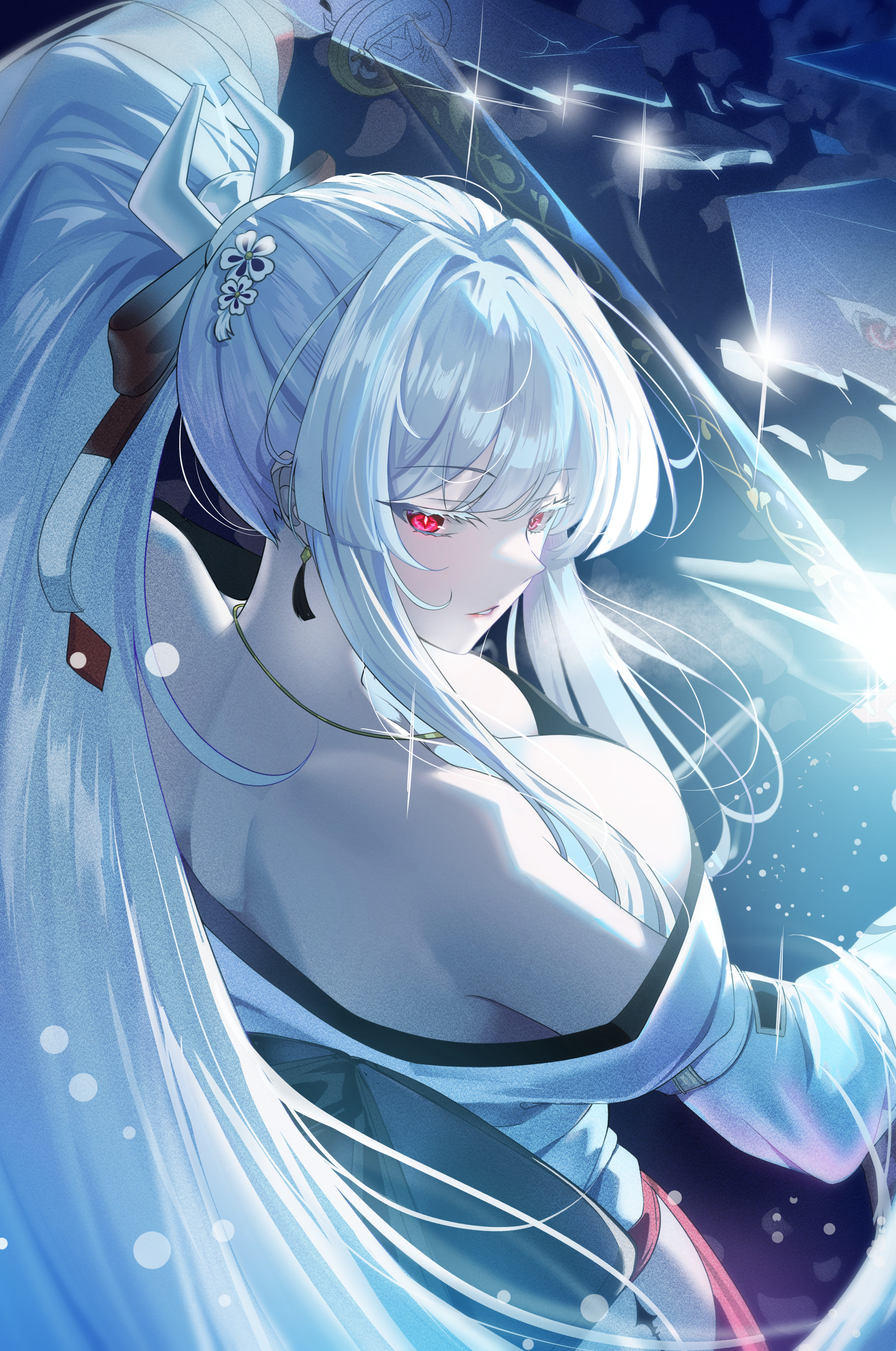 Hiyuki Wuthering Waves Ice Katana 4k Mobile Wallpaper | PixieWall