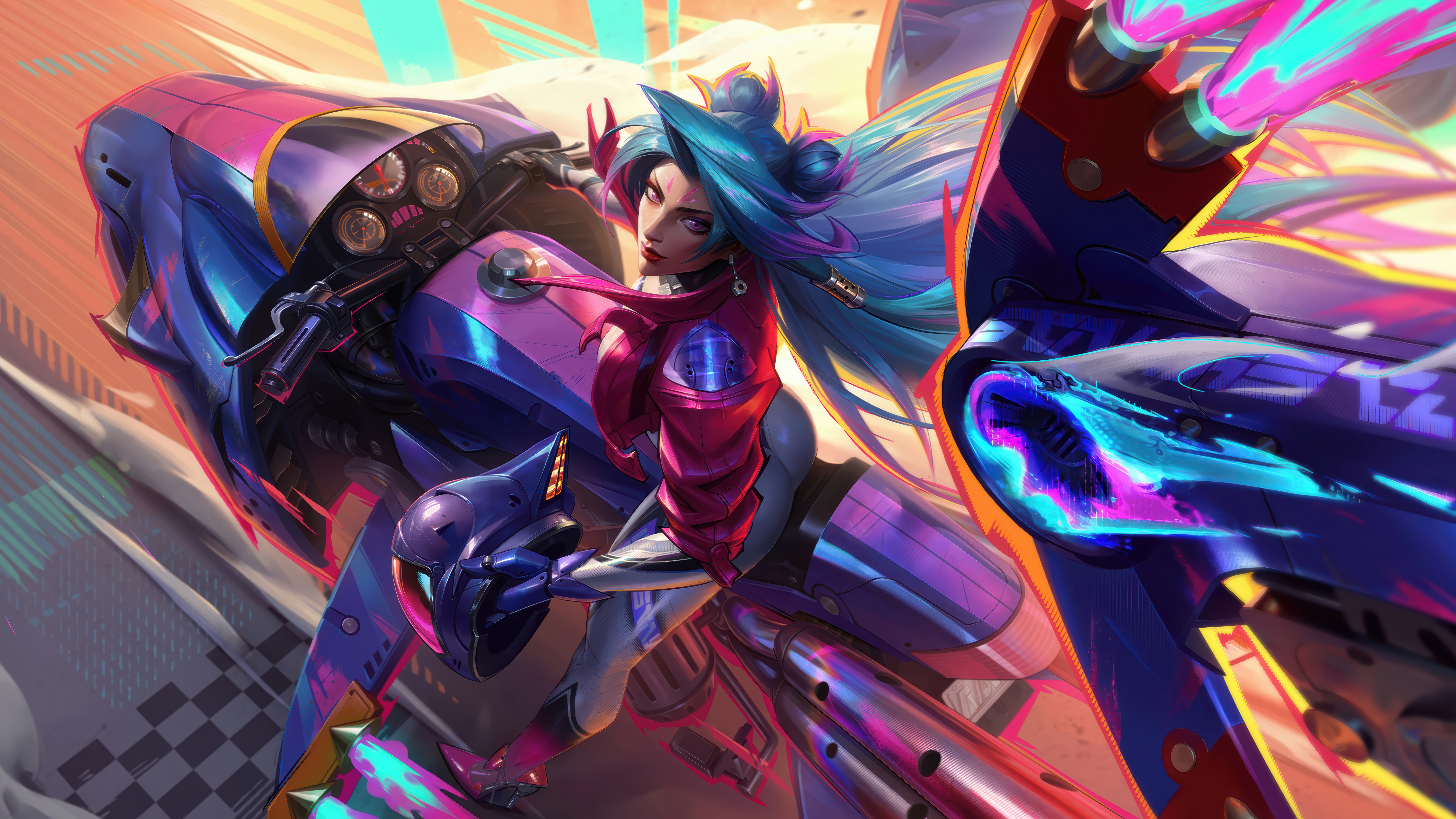 Kai’Sa Neon Daredevil Skin League Of Legends 8k Wallpaper