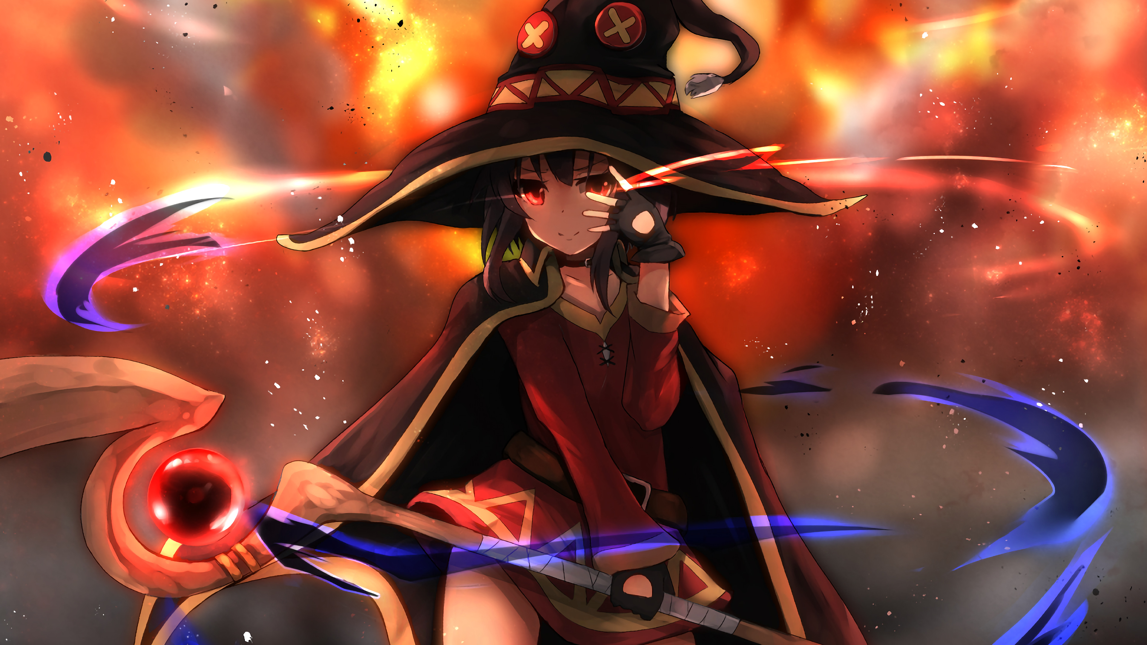 Megumin Konosuba Magic Explosion 4k Wallpaper | PixieWall