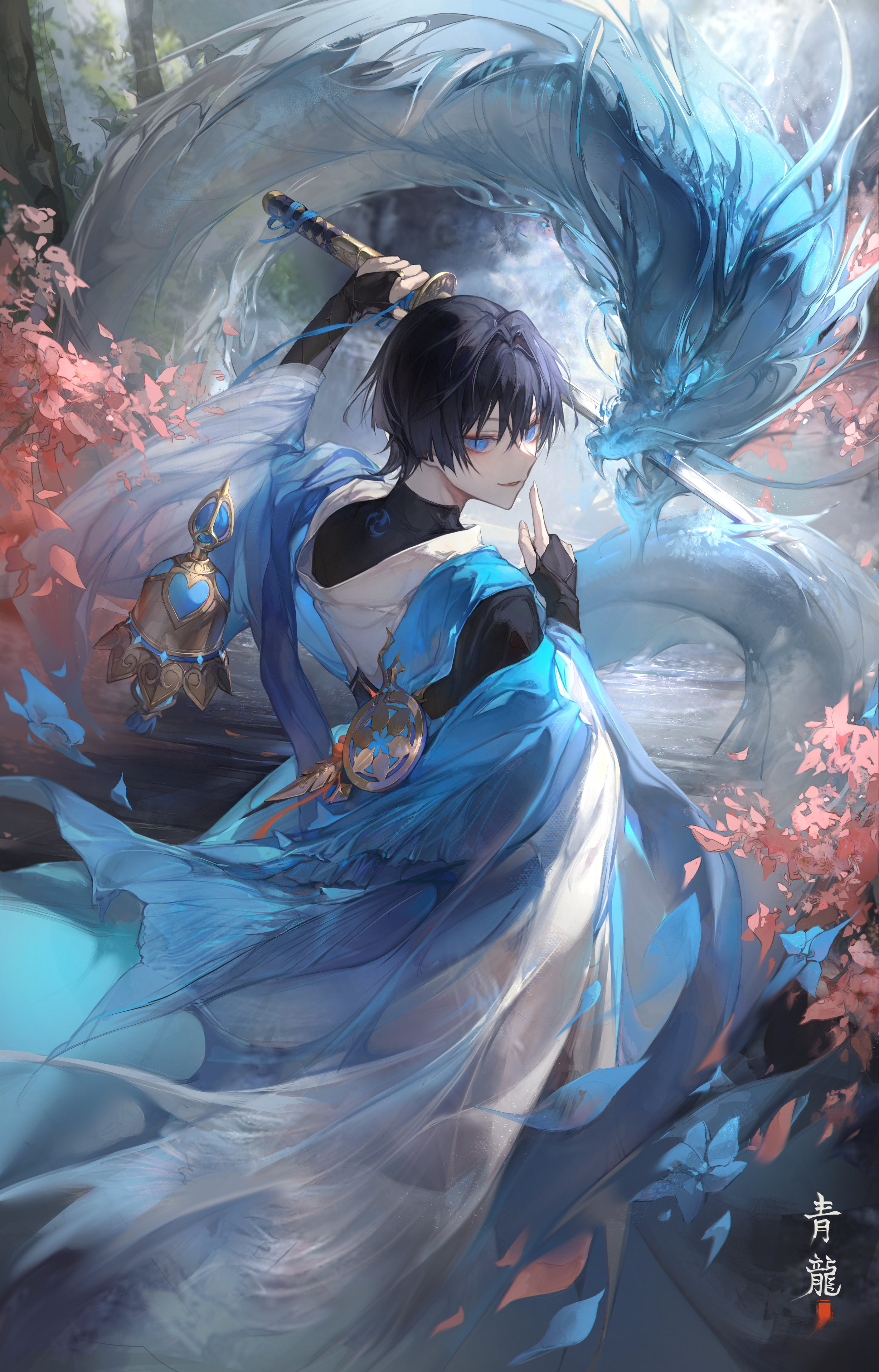 Scaramouche Genshin Dragon 4k Mobile Wallpaper | PixieWall
