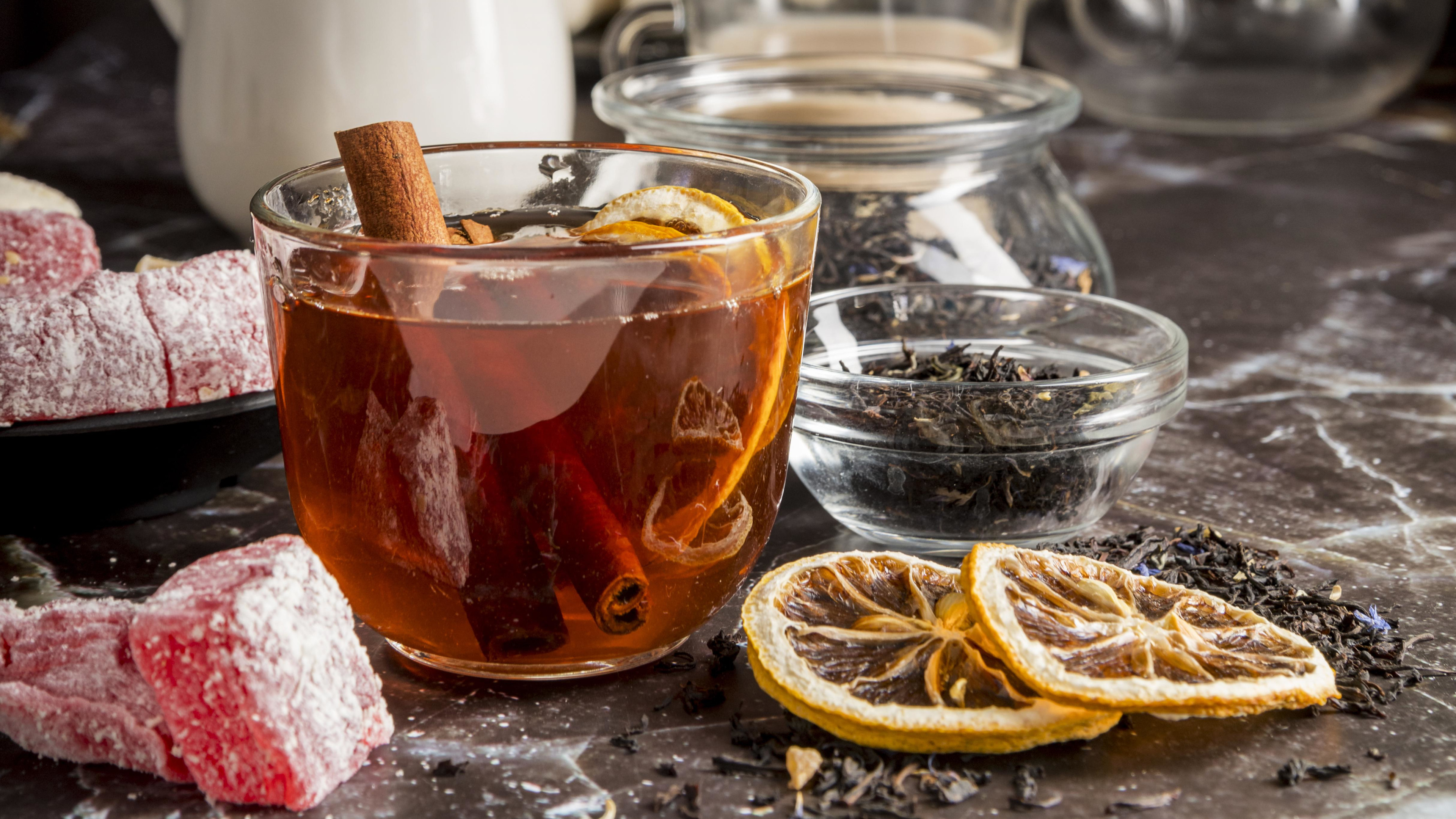Herbal Tea Lemon Cinnamon 4k Wallpaper | PixieWall