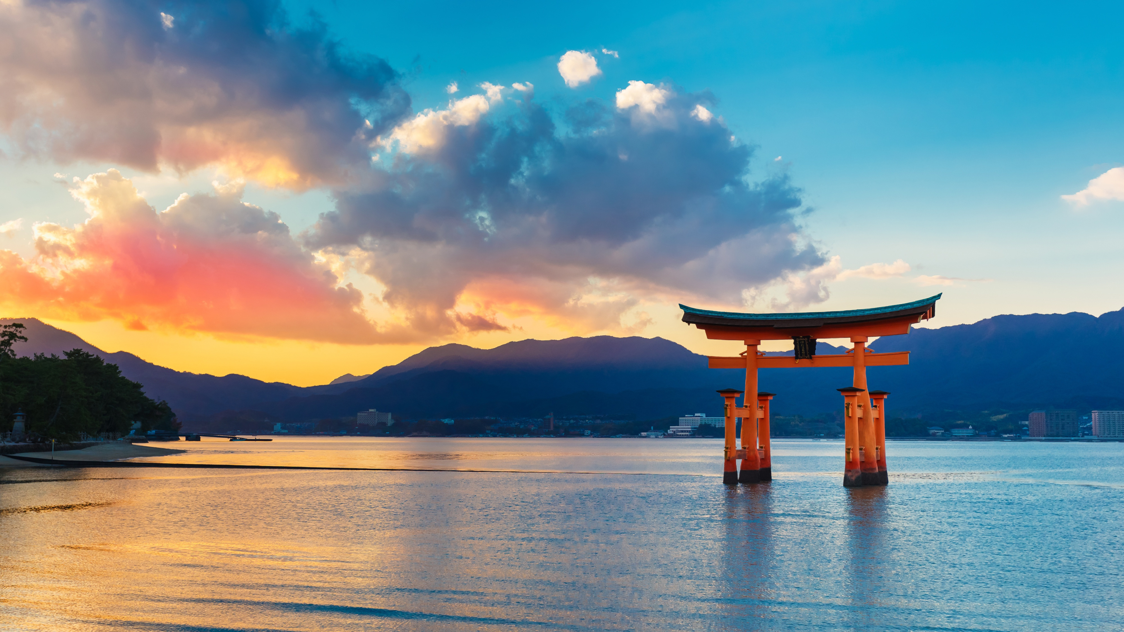 Itsukushima Gate Sunset Japan 4k Wallpaper | PixieWall