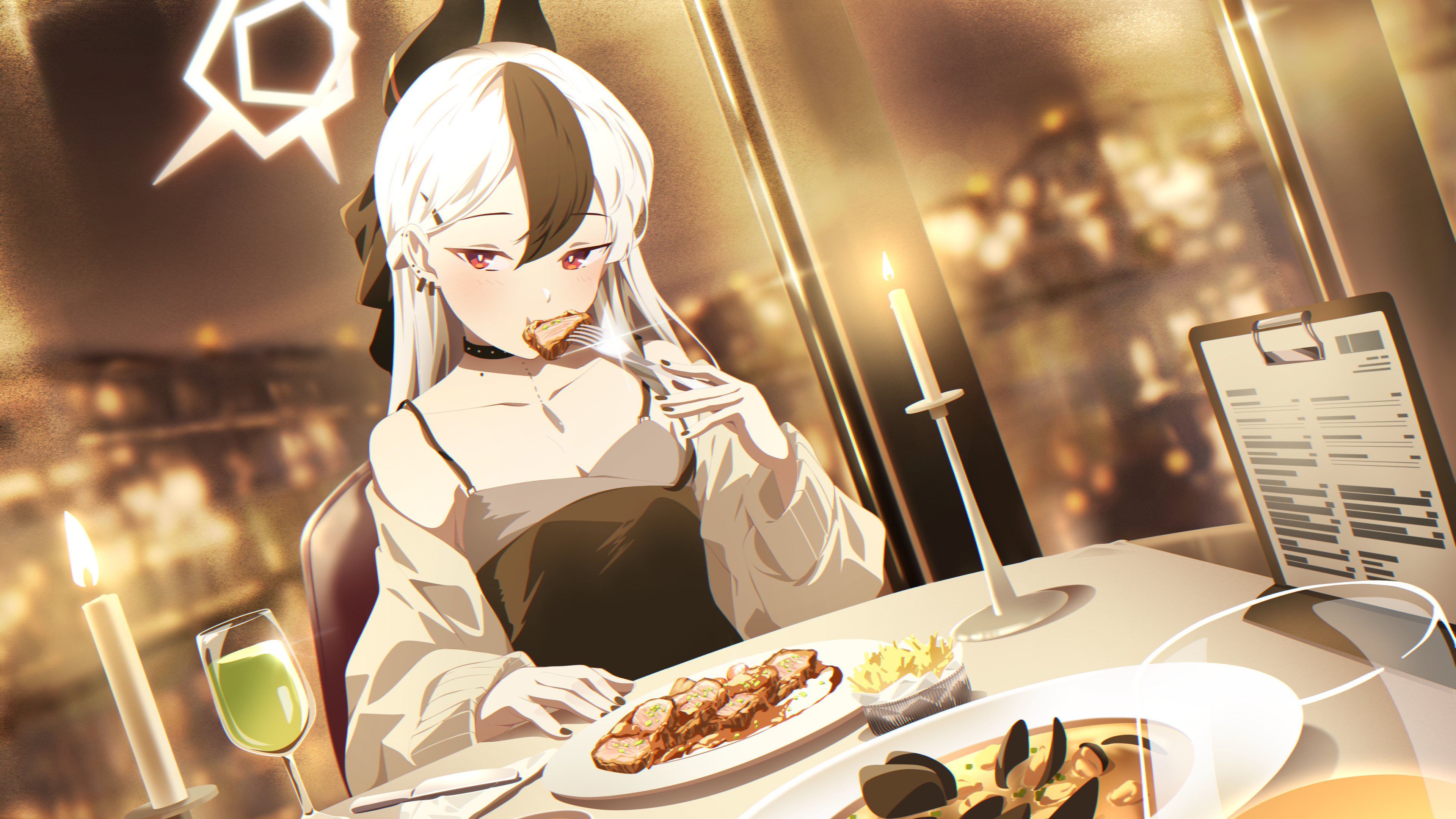 Onikata Kayoko Blue Archive Restaurant 4k Wallpaper | PixieWall