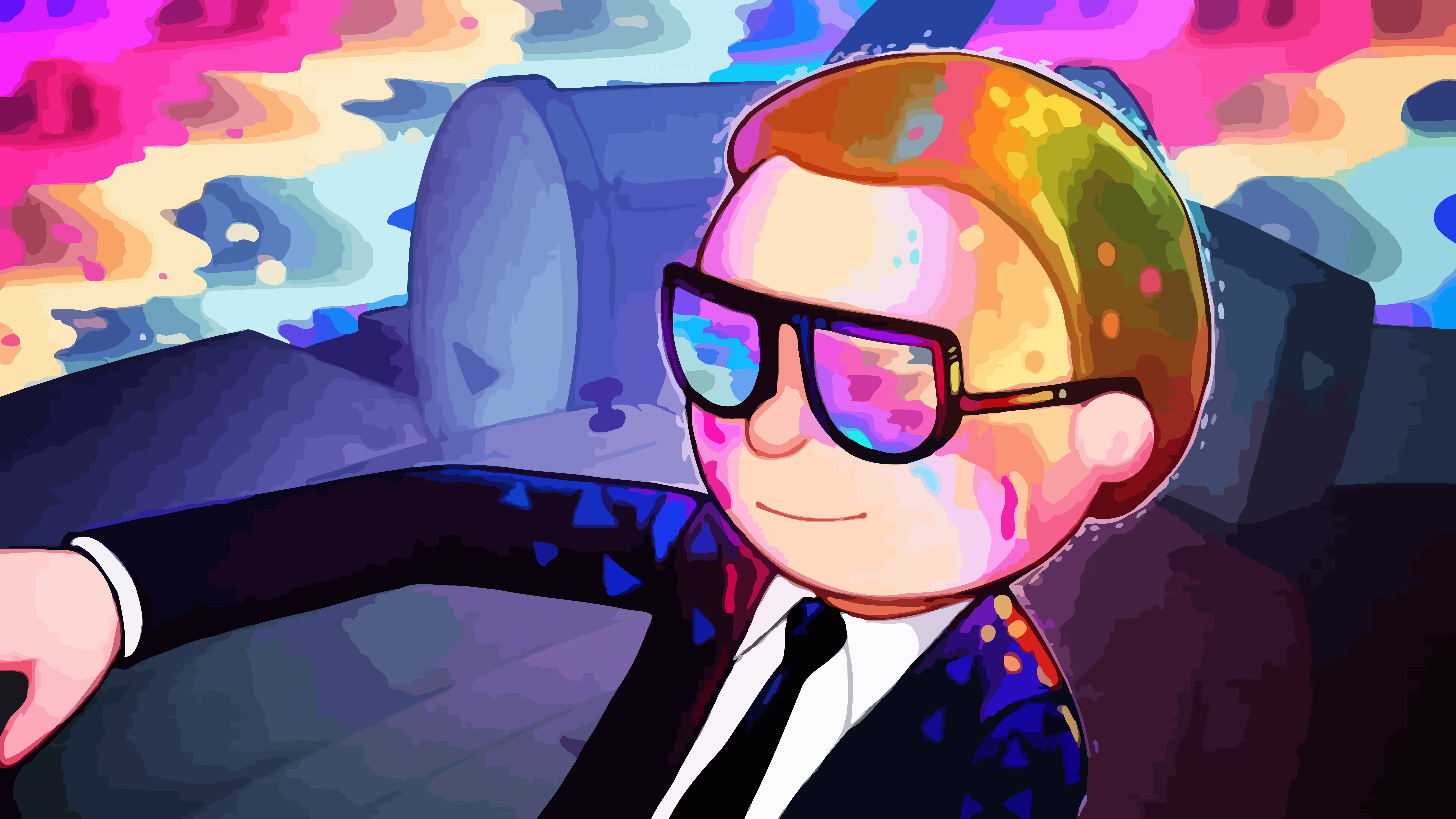 Rick And Morty Colorful Suit 8k Wallpaper | PixieWall