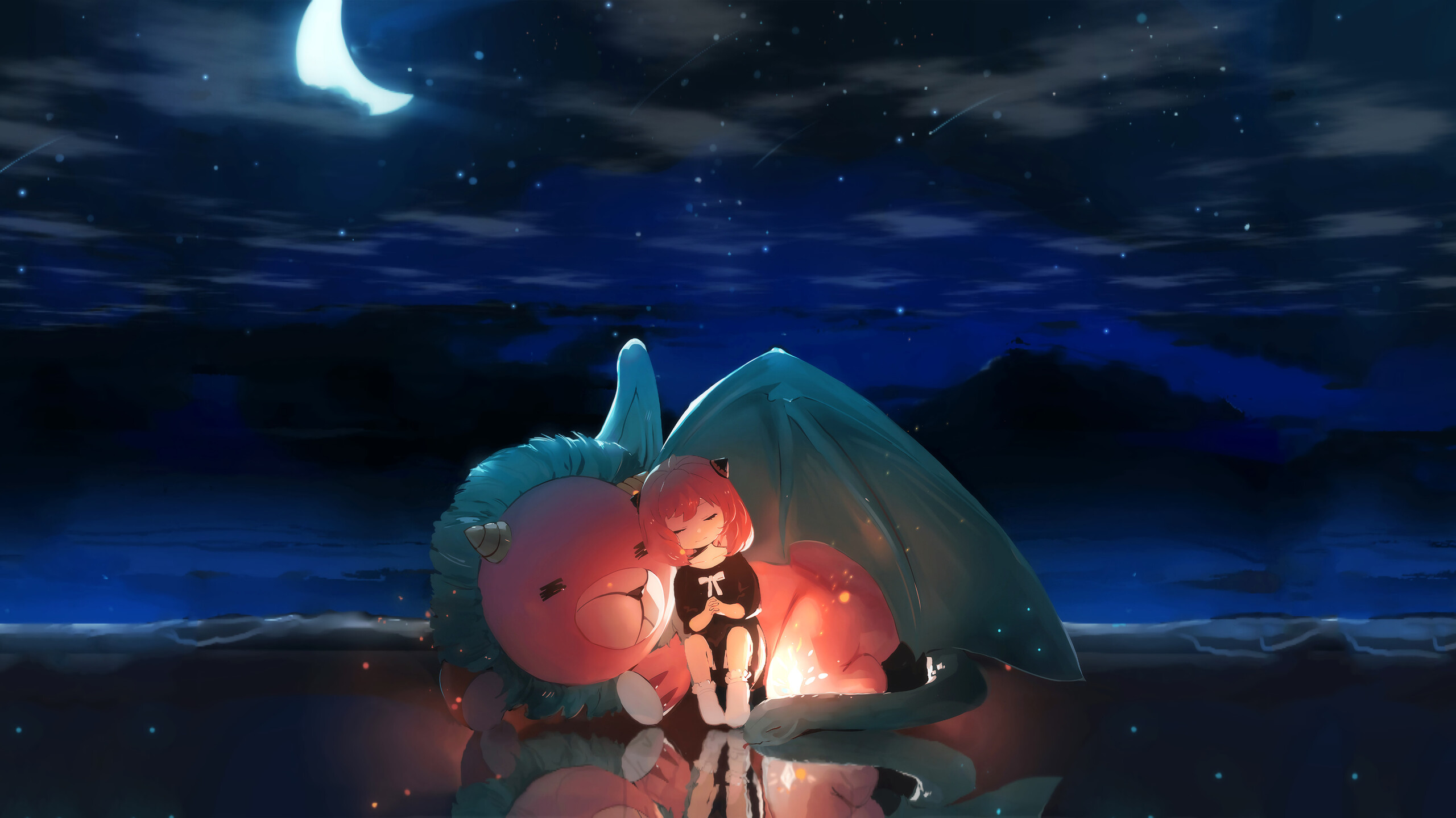 Spy X Family Yor Forger Sleeping Night 4k Wallpaper | PixieWall