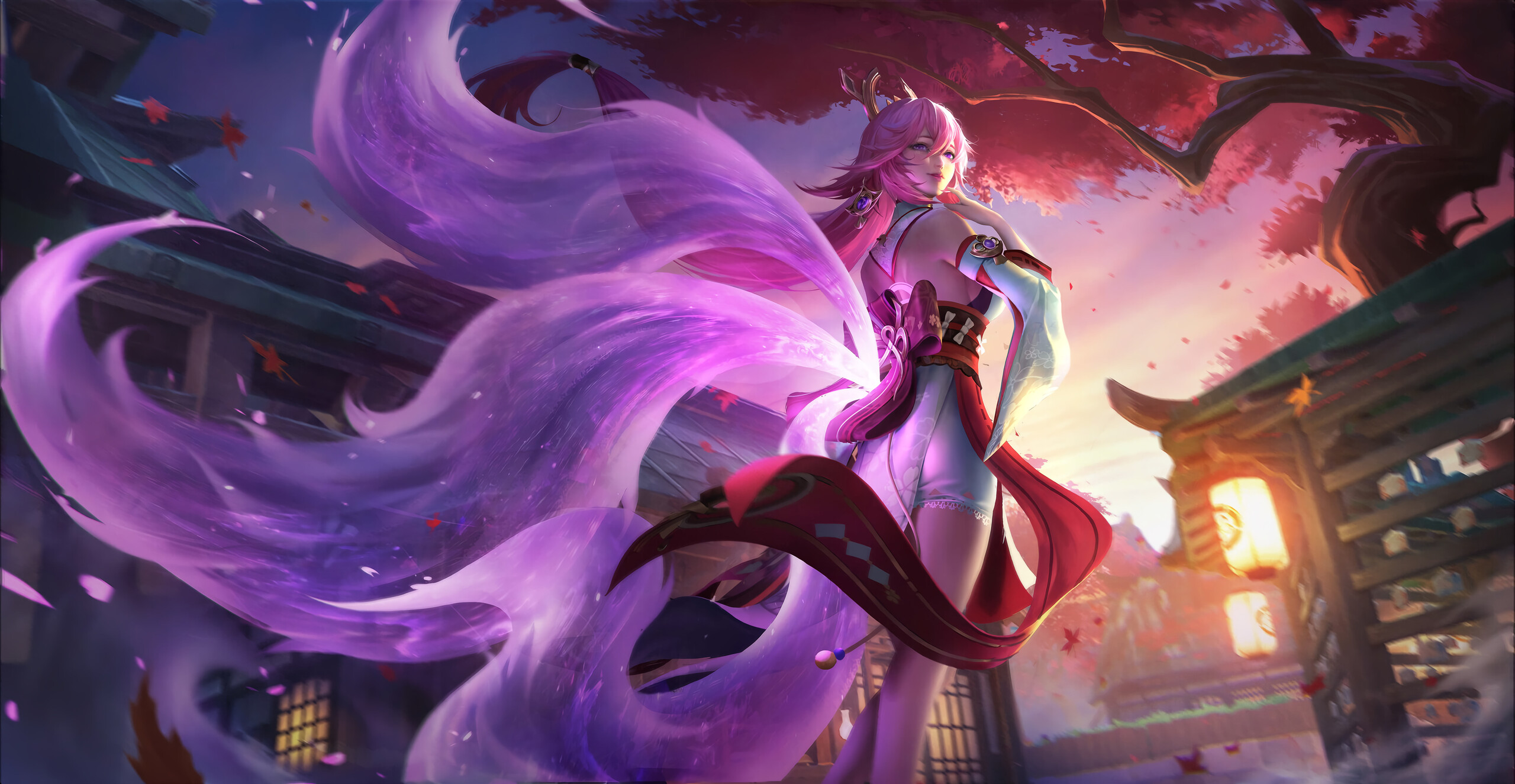 Genshin Impact Yae Miko Fox Girl 4k Wallpaper | PixieWall