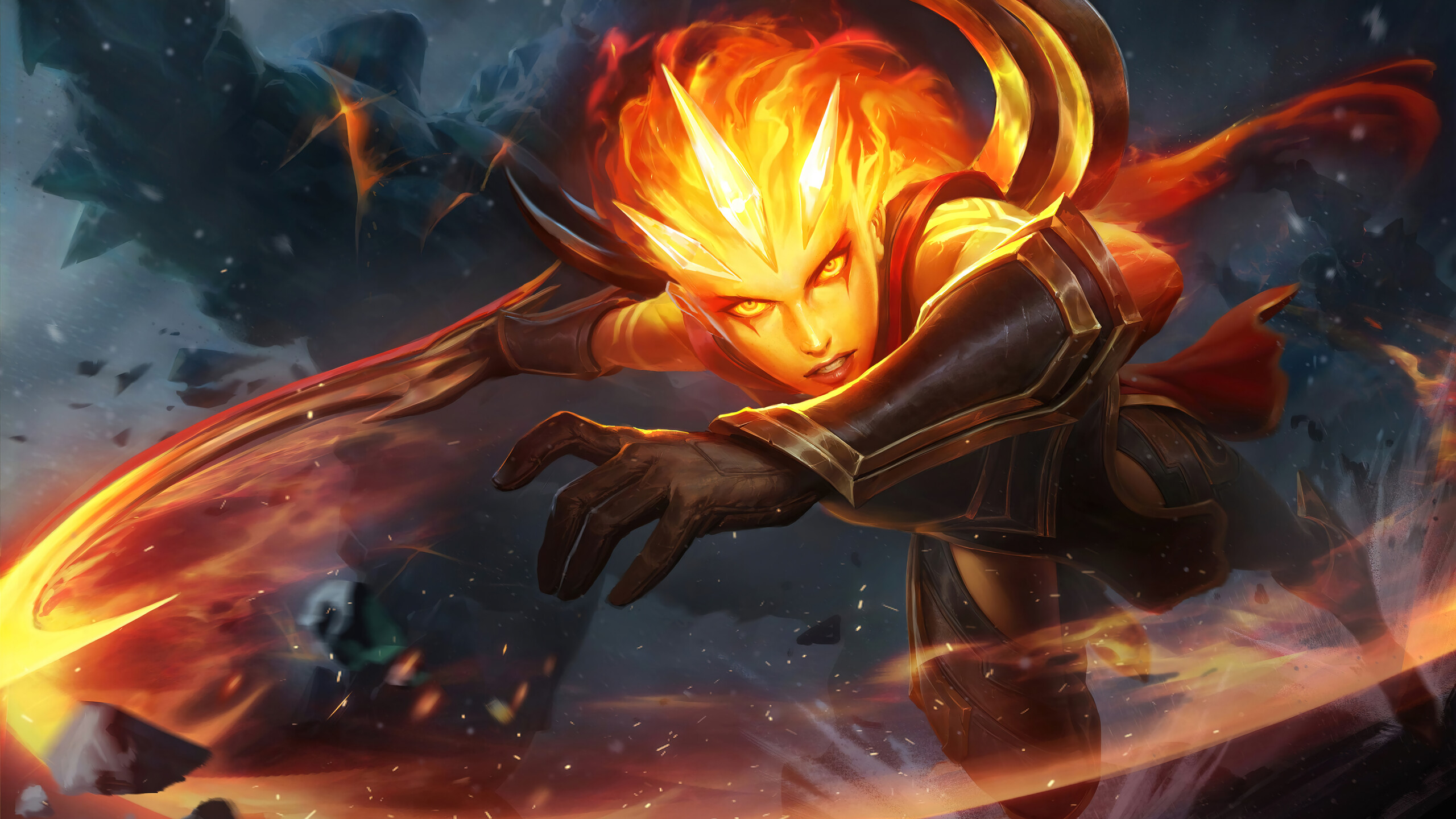 League Of Legends Diana Infernal Skin 8k Wallpaper | PixieWall