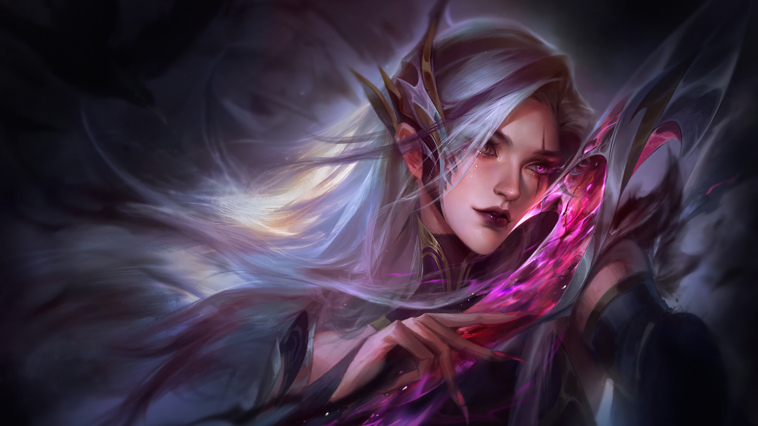 League Of Legends Katarina Witch Portrait 4k Wallpaper | PixieWall