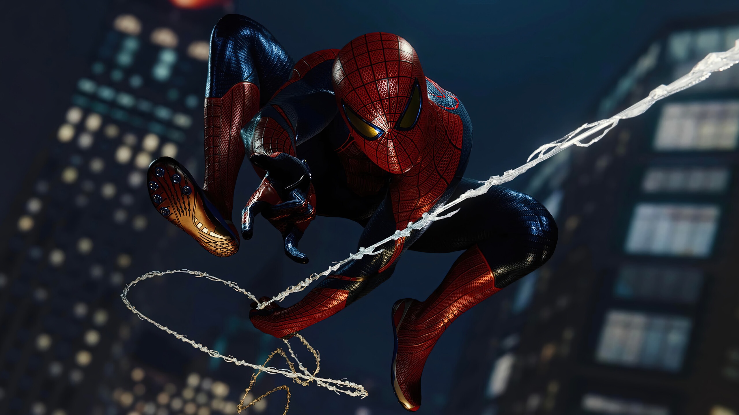 Spider Man Remastered Swinging 4k Wallpaper | PixieWall