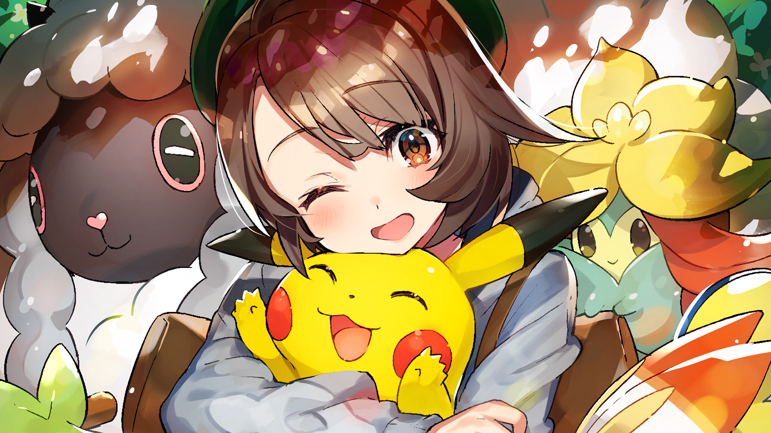 Gloria Pikachu Pokemon 4k Wallpaper | PixieWall