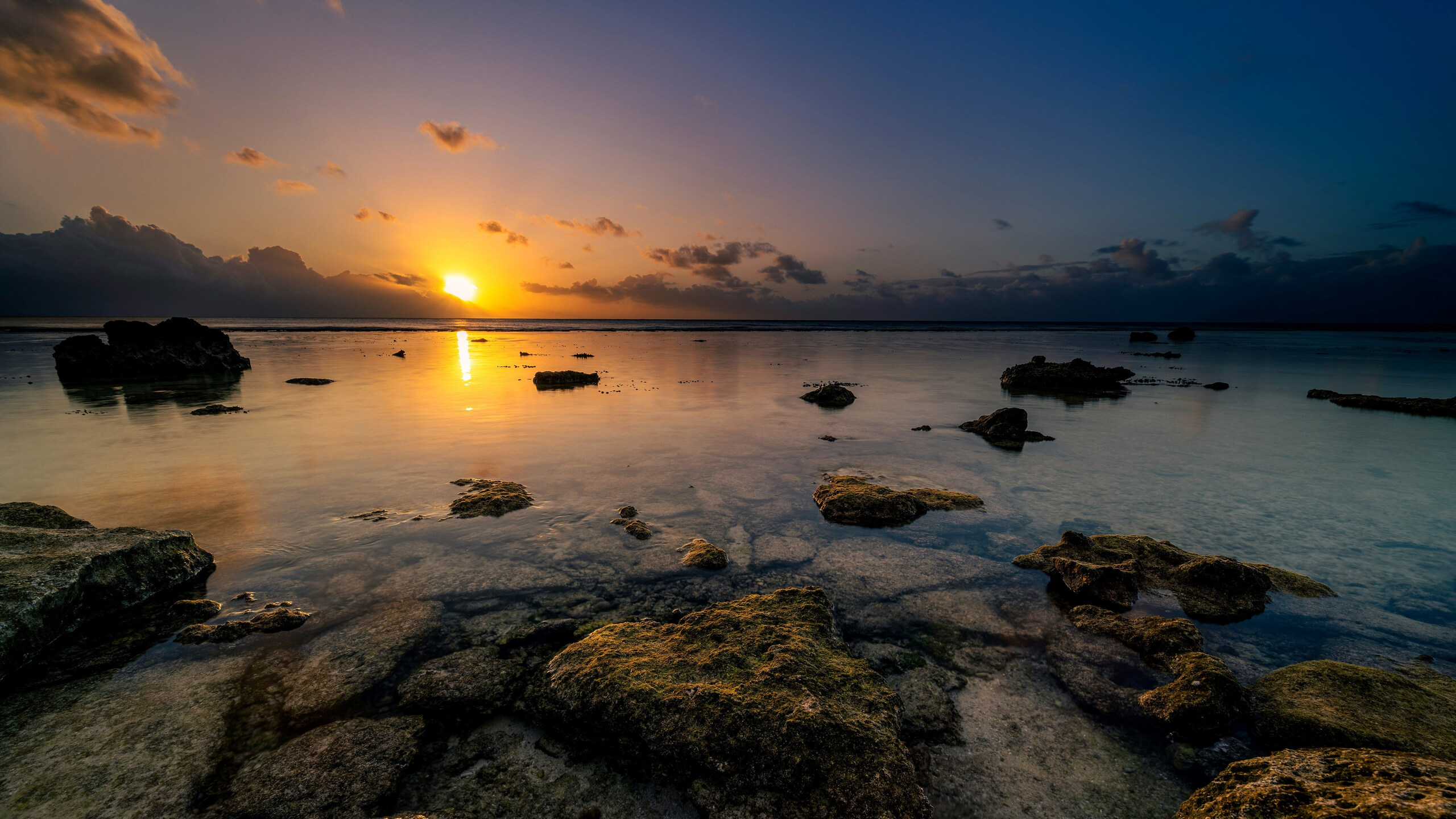 French Polynesia Beach Sunset 5k - 5120 x 2880 HD Wallpaper | PixieWall