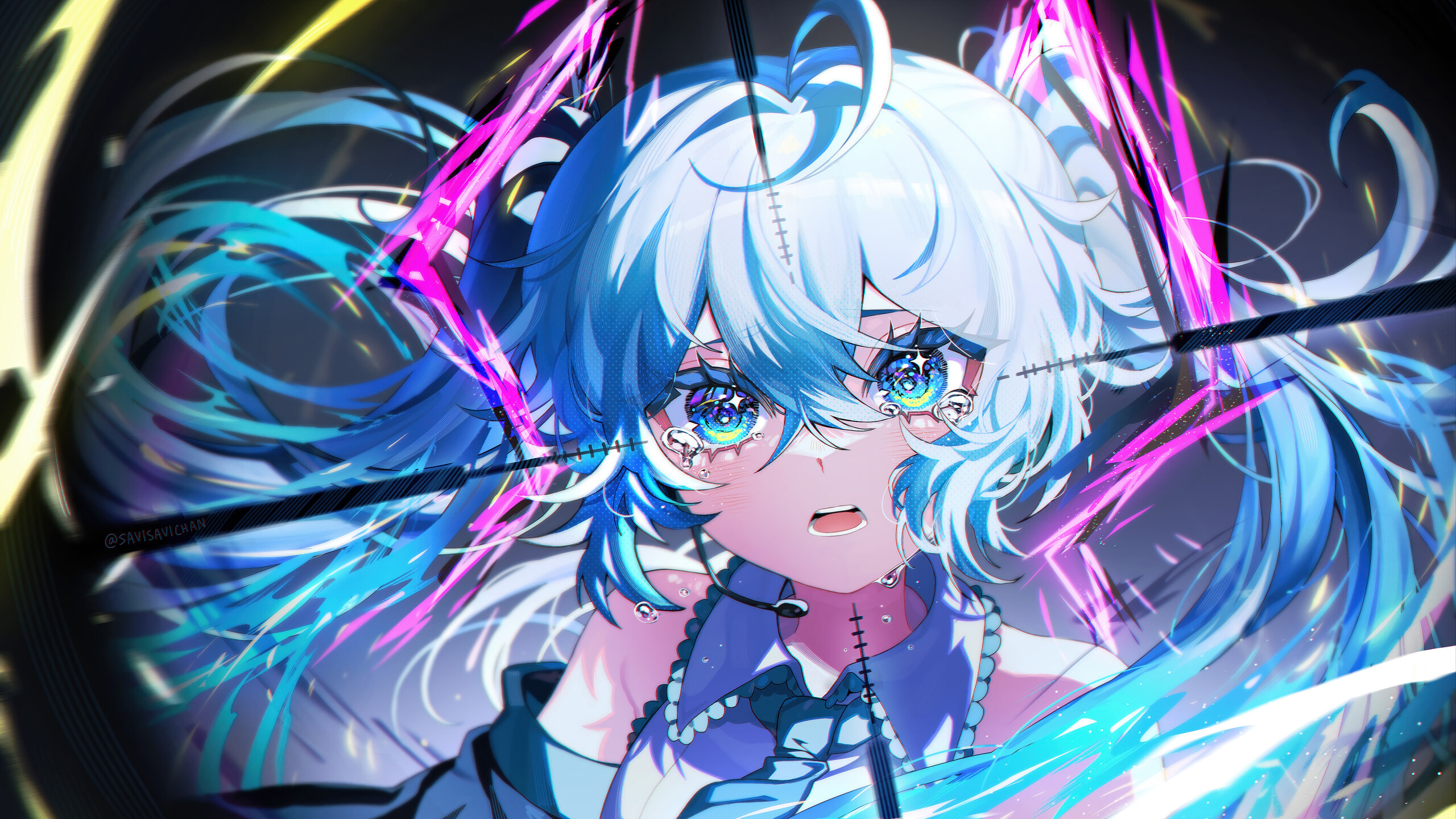 Hatsune Miku Crying Vocaloid 4k Wallpaper | PixieWall