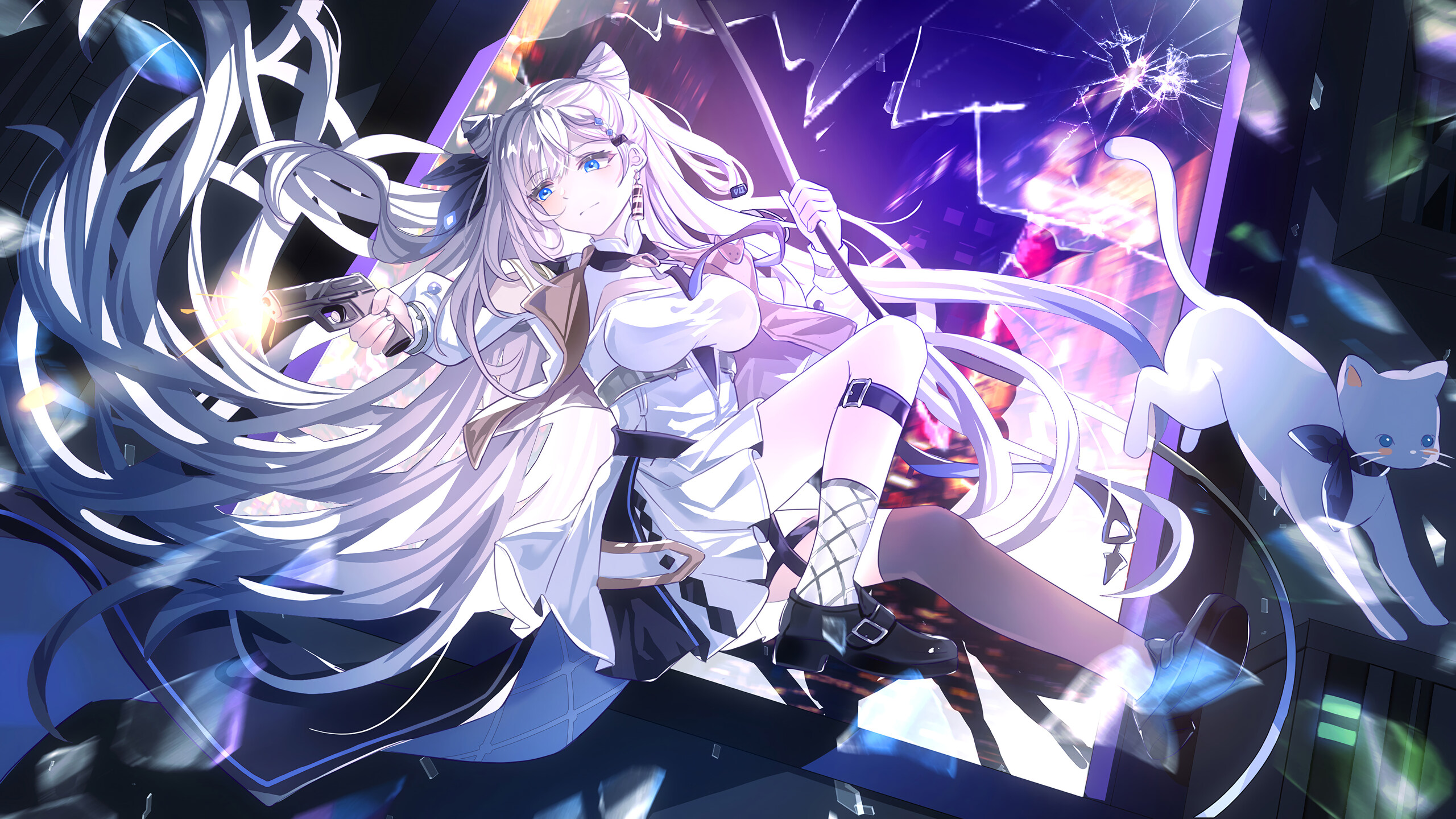 Vestia Zeta White Dress Hololive Indonesia 4k Wallpaper | PixieWall