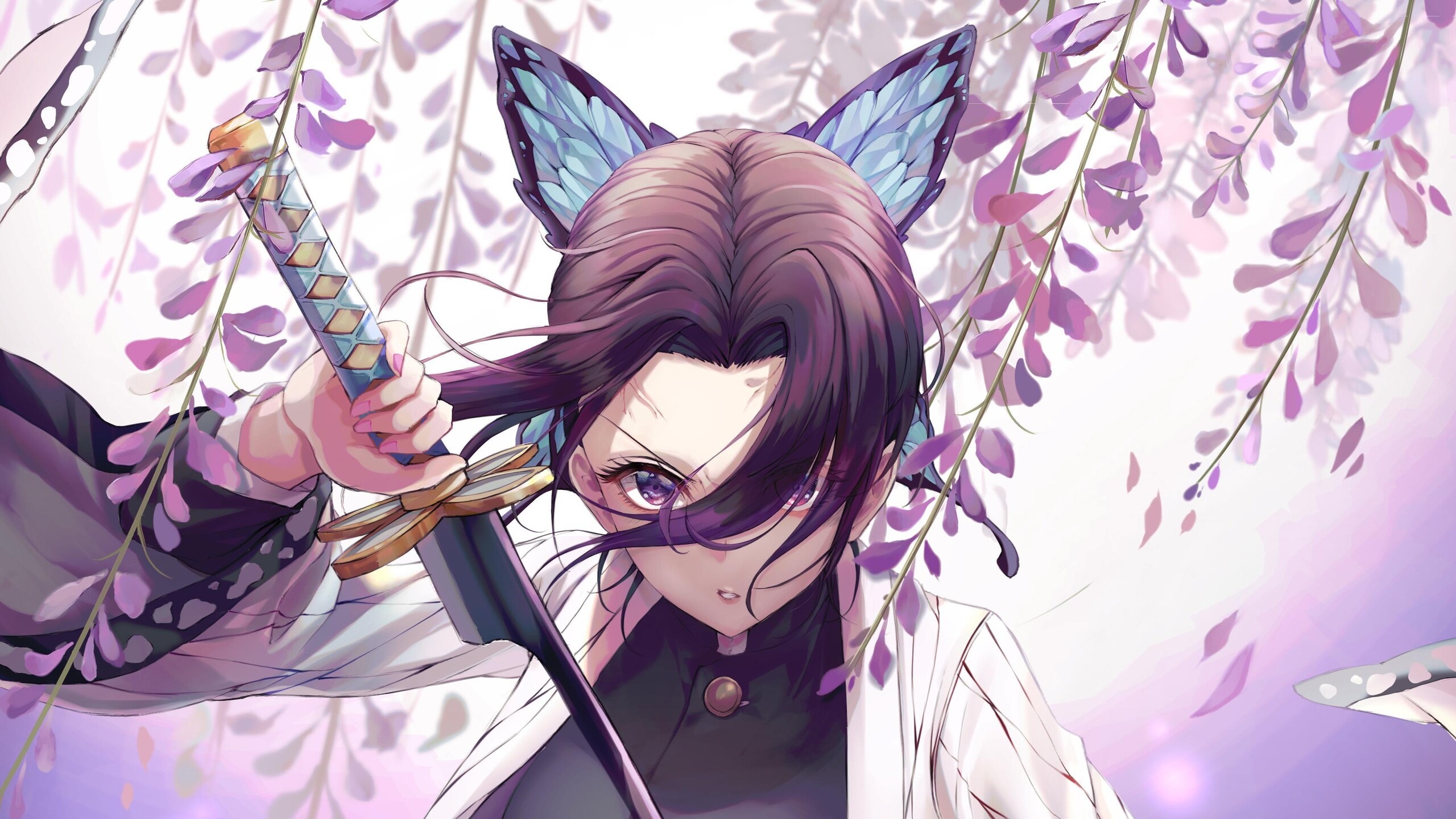 Kochou Shinobu Angry Sword 2k Wallpaper | PixieWall