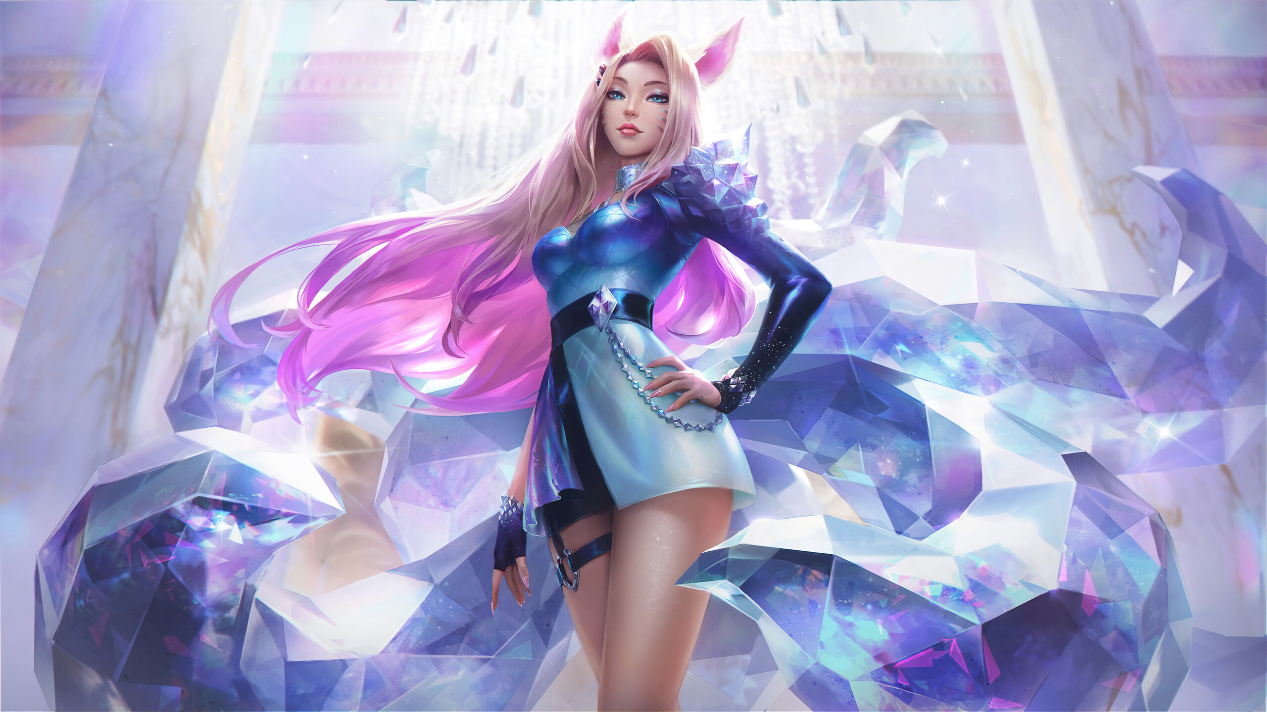 League Of Legends Ahri Kda Dress Fox Girl 4k Wallpaper | PixieWall