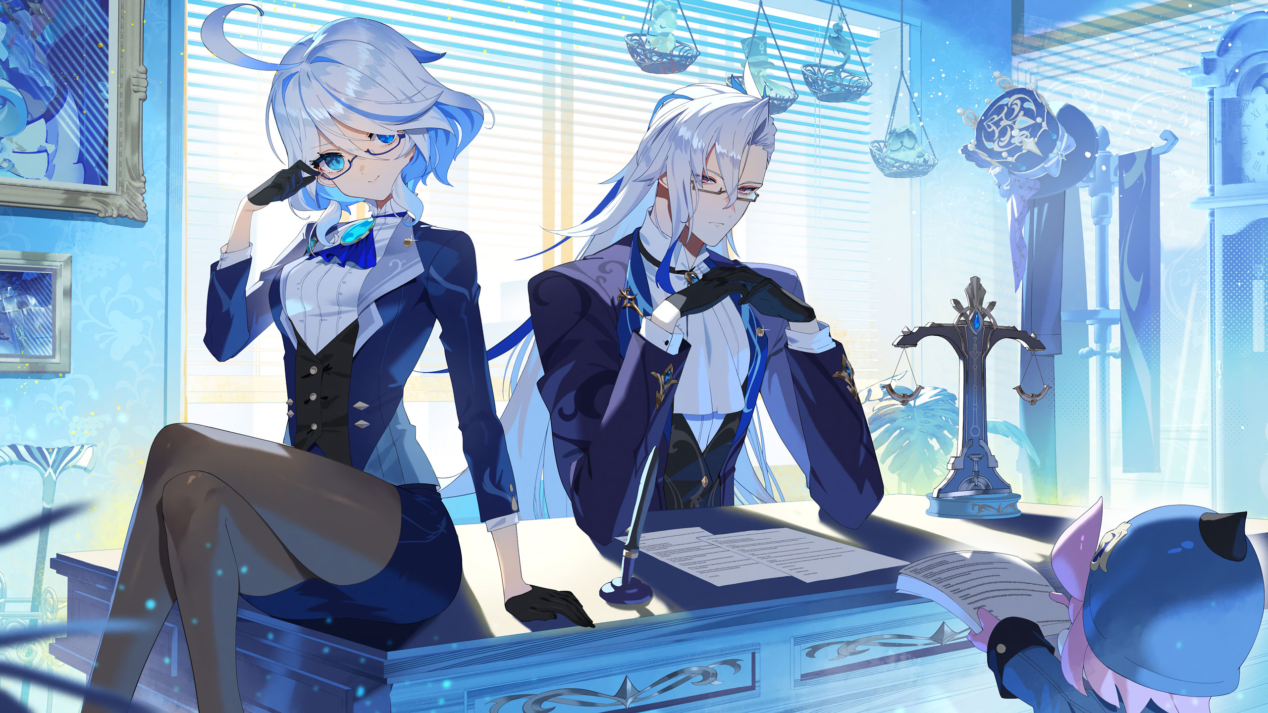 Furina And Neuvillette Genshin Impact 4k Wallpaper | PixieWall