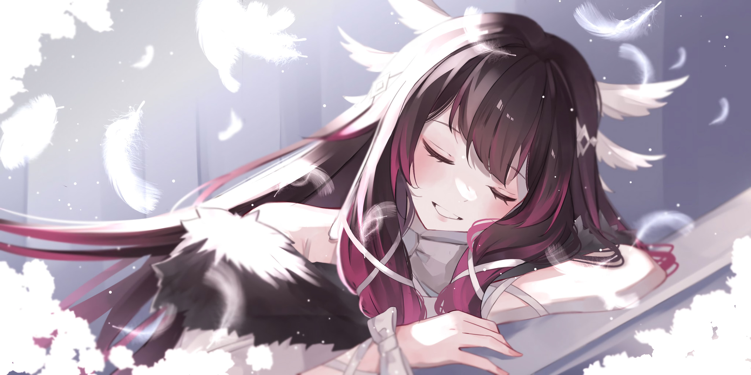 Columbina Genshin Impact Resting 8k Ultrawide Wallpaper | PixieWall