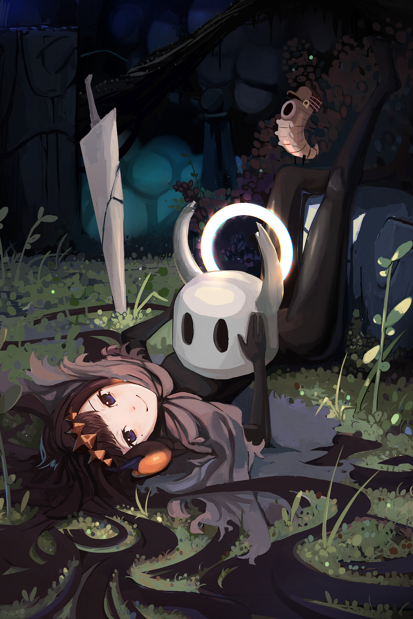 Ninomae Inanis Hololive Hollow Knight Crossover Phone Wallpaper