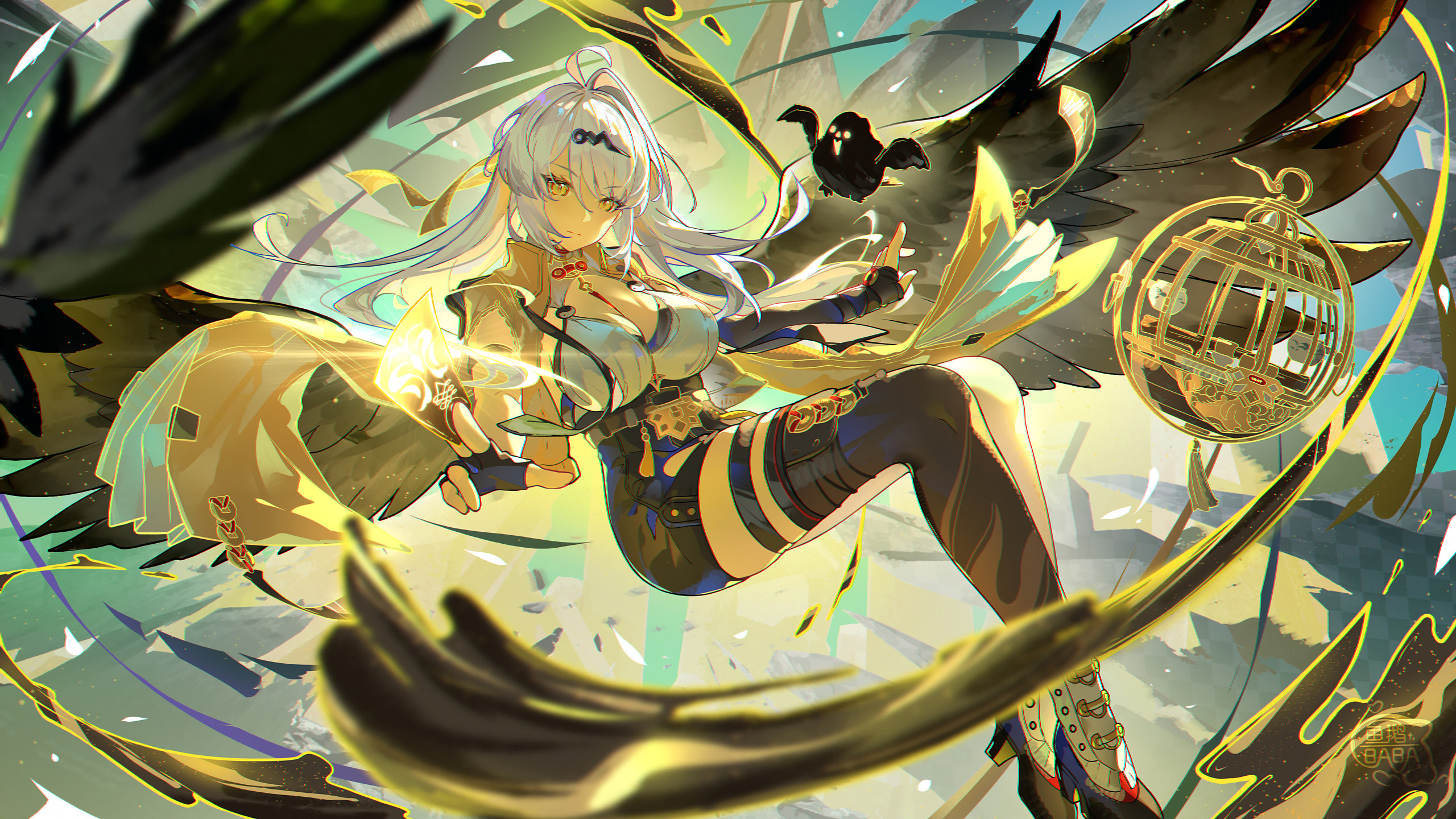 Yixuan Black Wings Zenless Zone Zero 4k Wallpaper | PixieWall