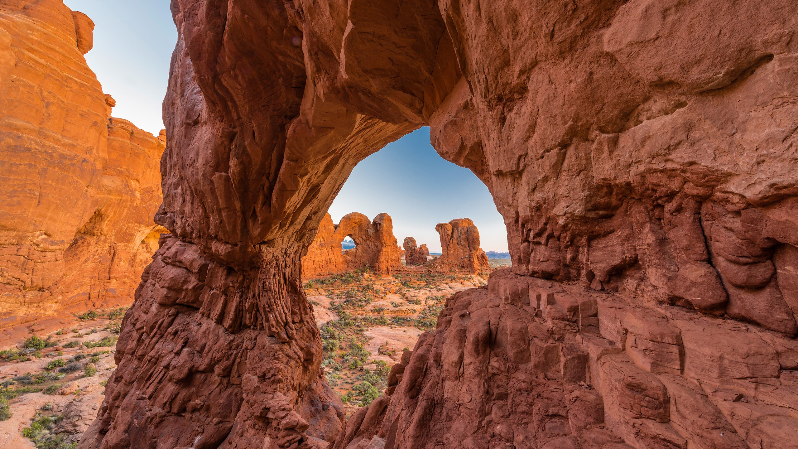 Double Arch Arches National Park Utah Usa Wallpaper | PixieWall