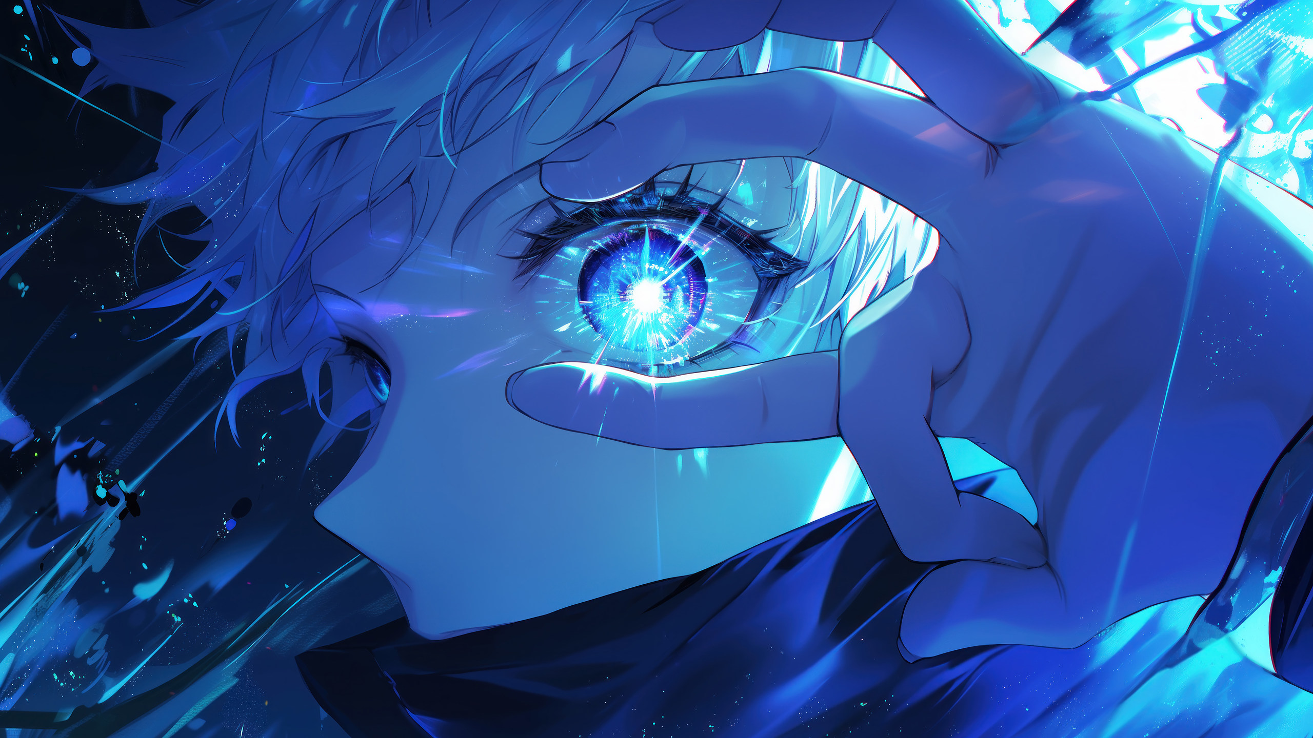 Gojo Blue Eyes Jujutsu Kaisen 4k Wallpaper | PixieWall
