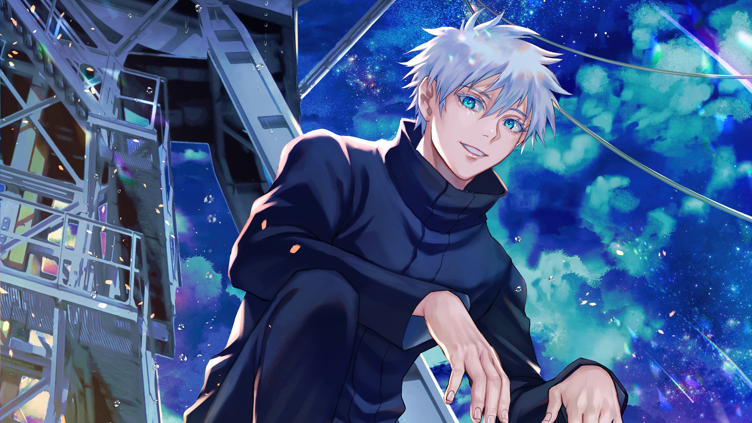 Satoru Gojo Starry Night Jujutsu Kaisen 4k Wallpaper | PixieWall