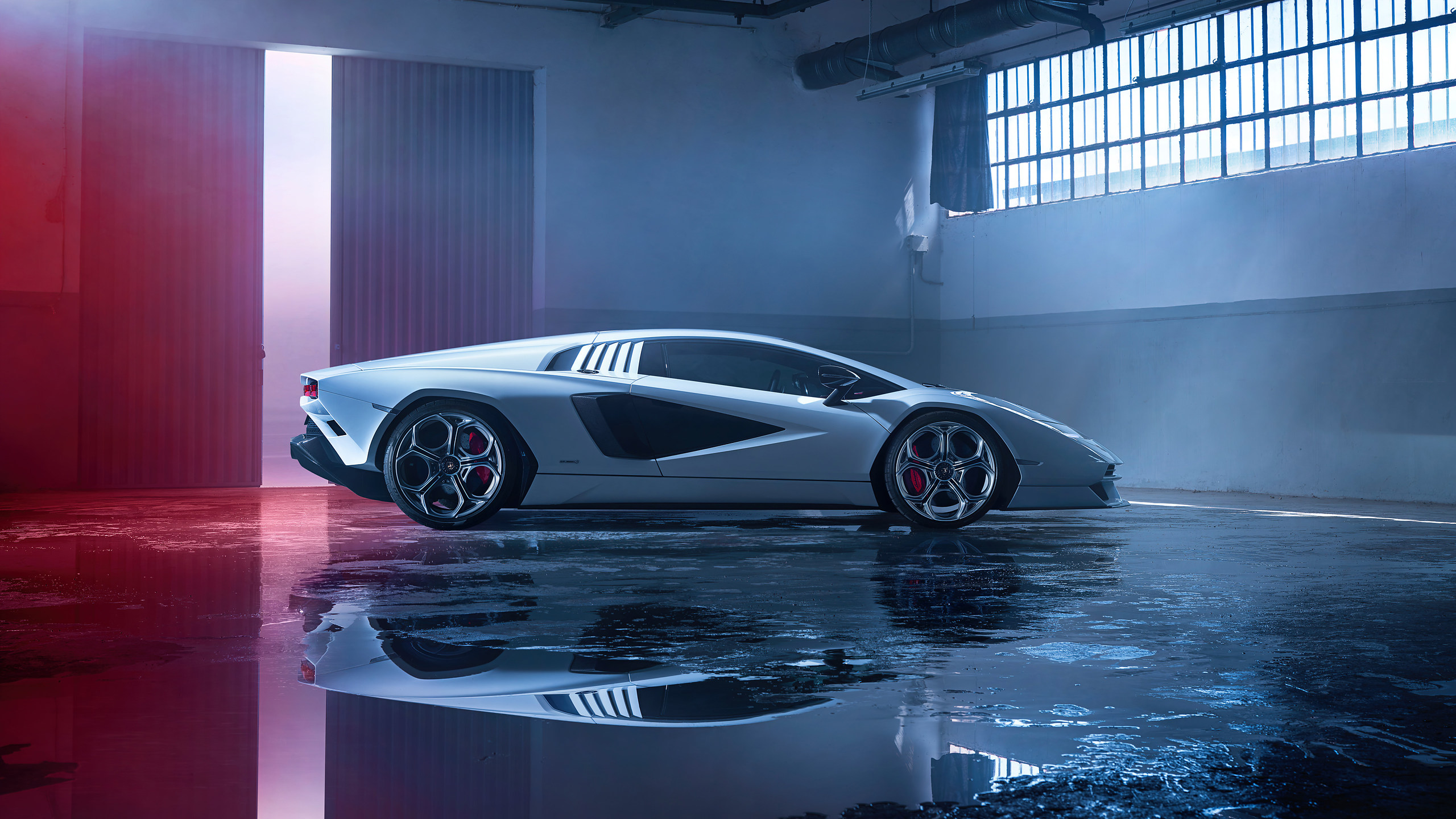 Lamborghini Countach White Hypercar 4k Wallpaper | PixieWall