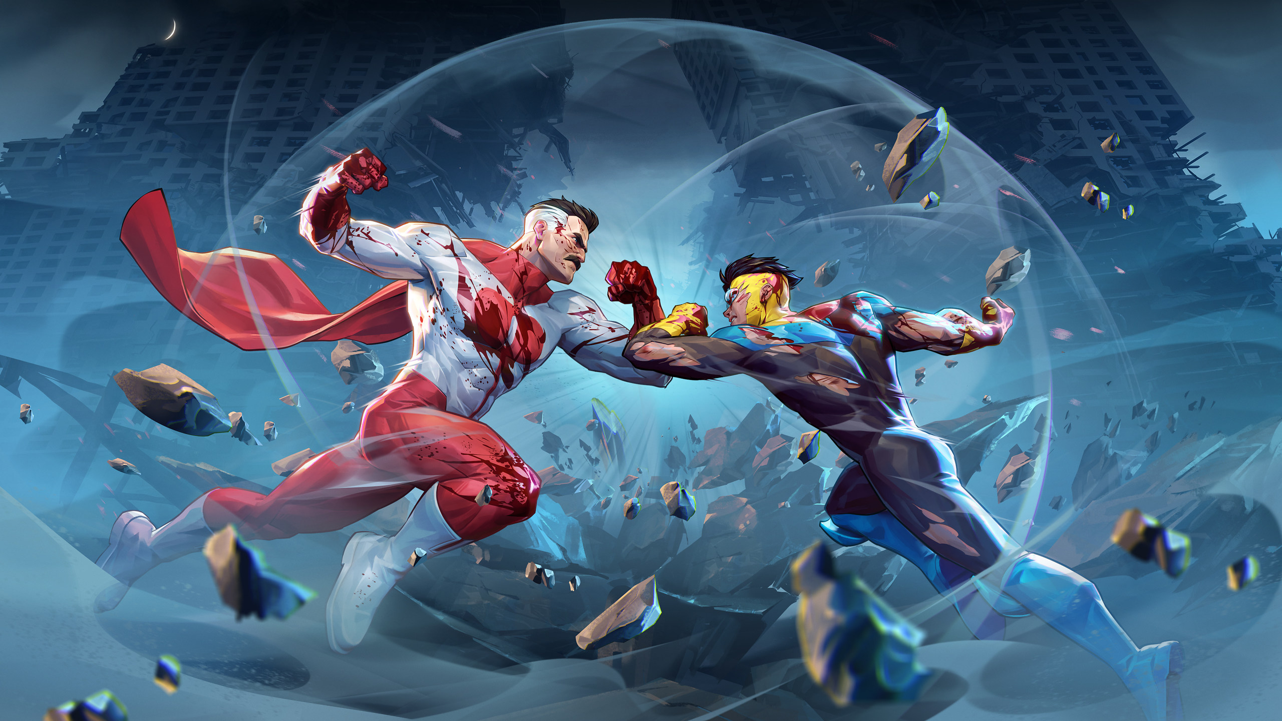 Invincible Vs Omni Man 4k Wallpaper | PixieWall