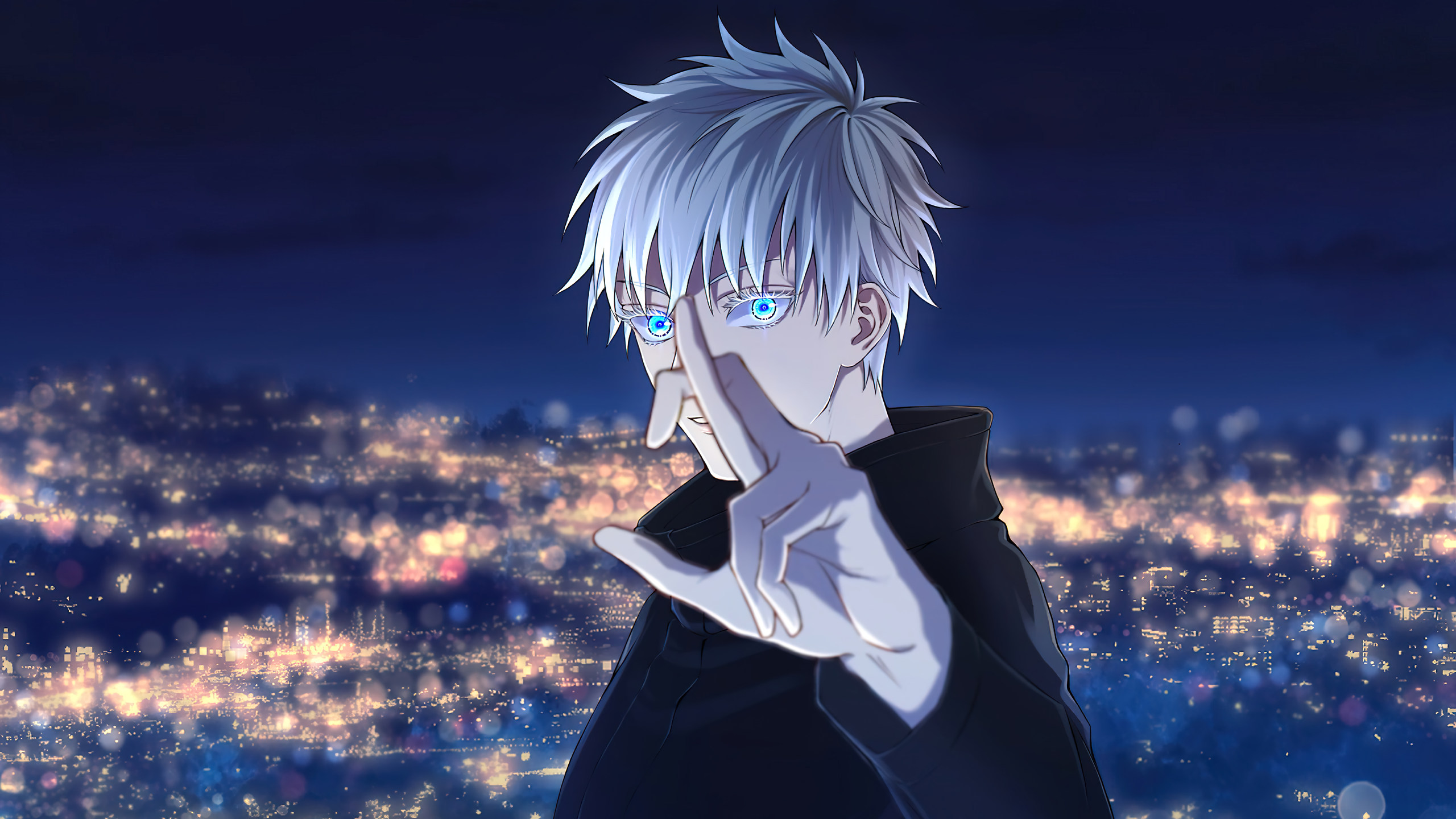 Gojo Satoru Gesture Jujutsu Kaisen 4k Wallpaper | PixieWall
