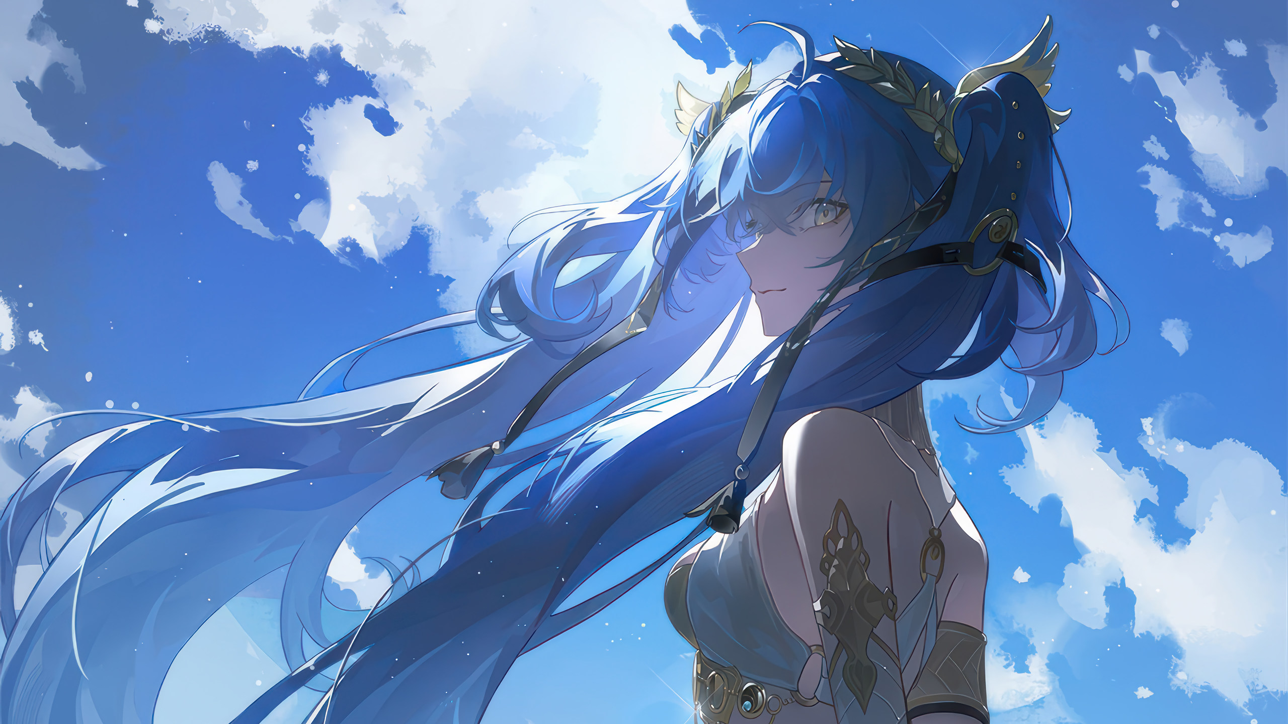 Iuno Blue Sky Wuthering Waves Wuwa 4k Wallpaper | PixieWall