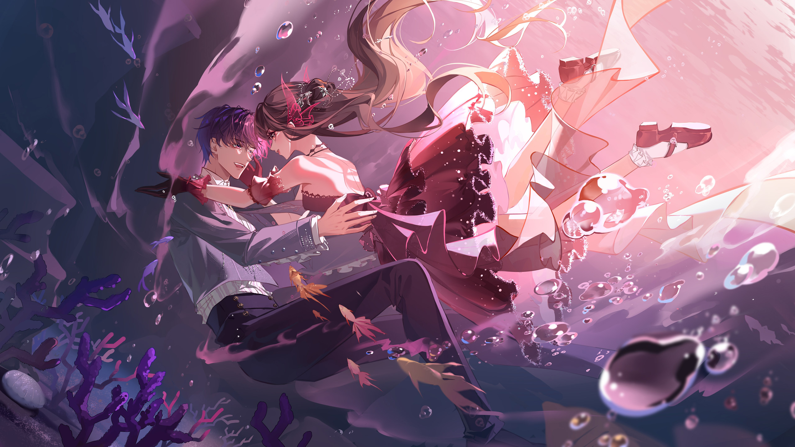Rafayel Love And Deepspace Underwater 5k Wallpaper | PixieWall