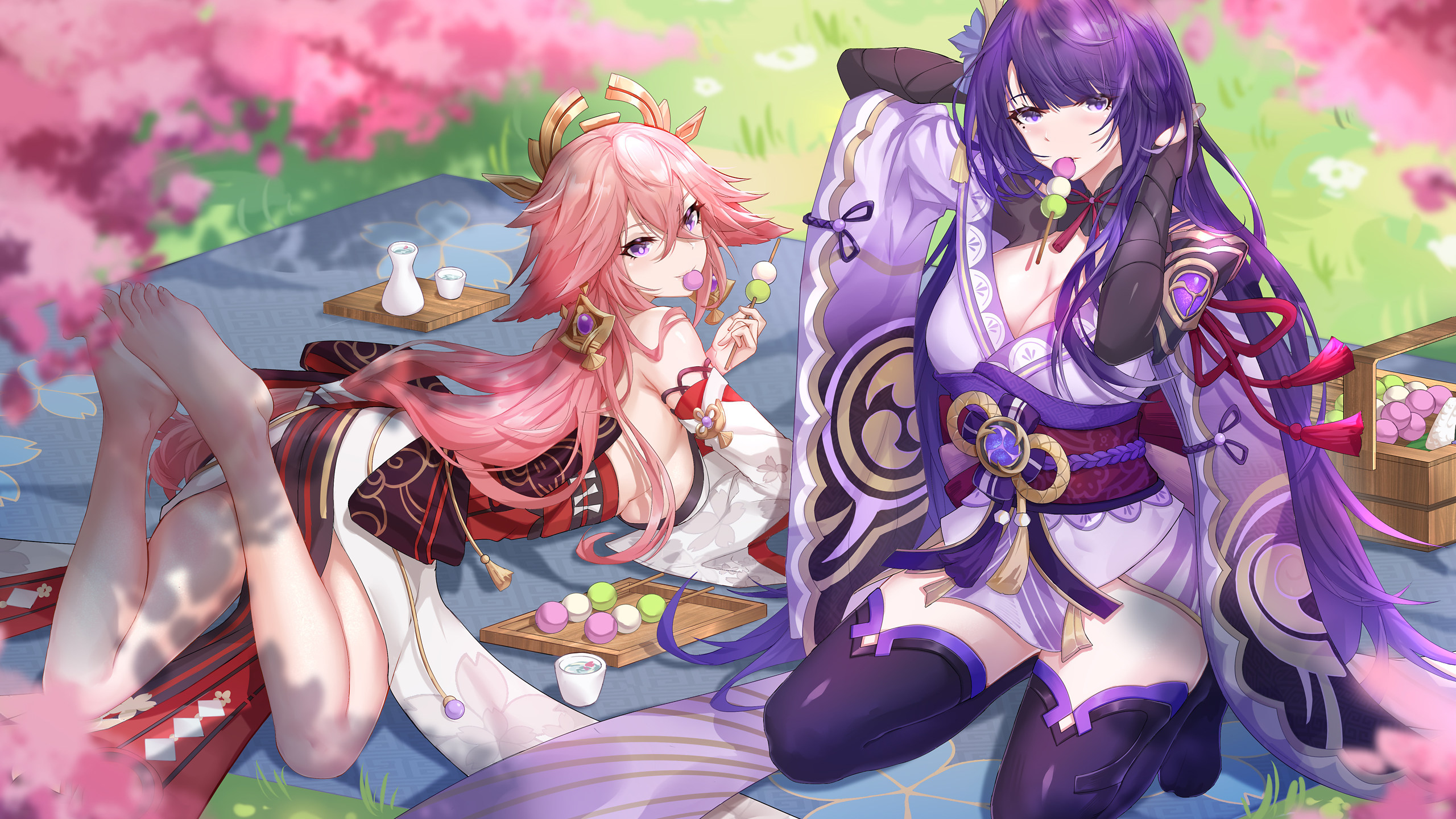 Yae Miko Raiden Shogun Genshin Impact 4K & 5K Wallpaper | PixieWall
