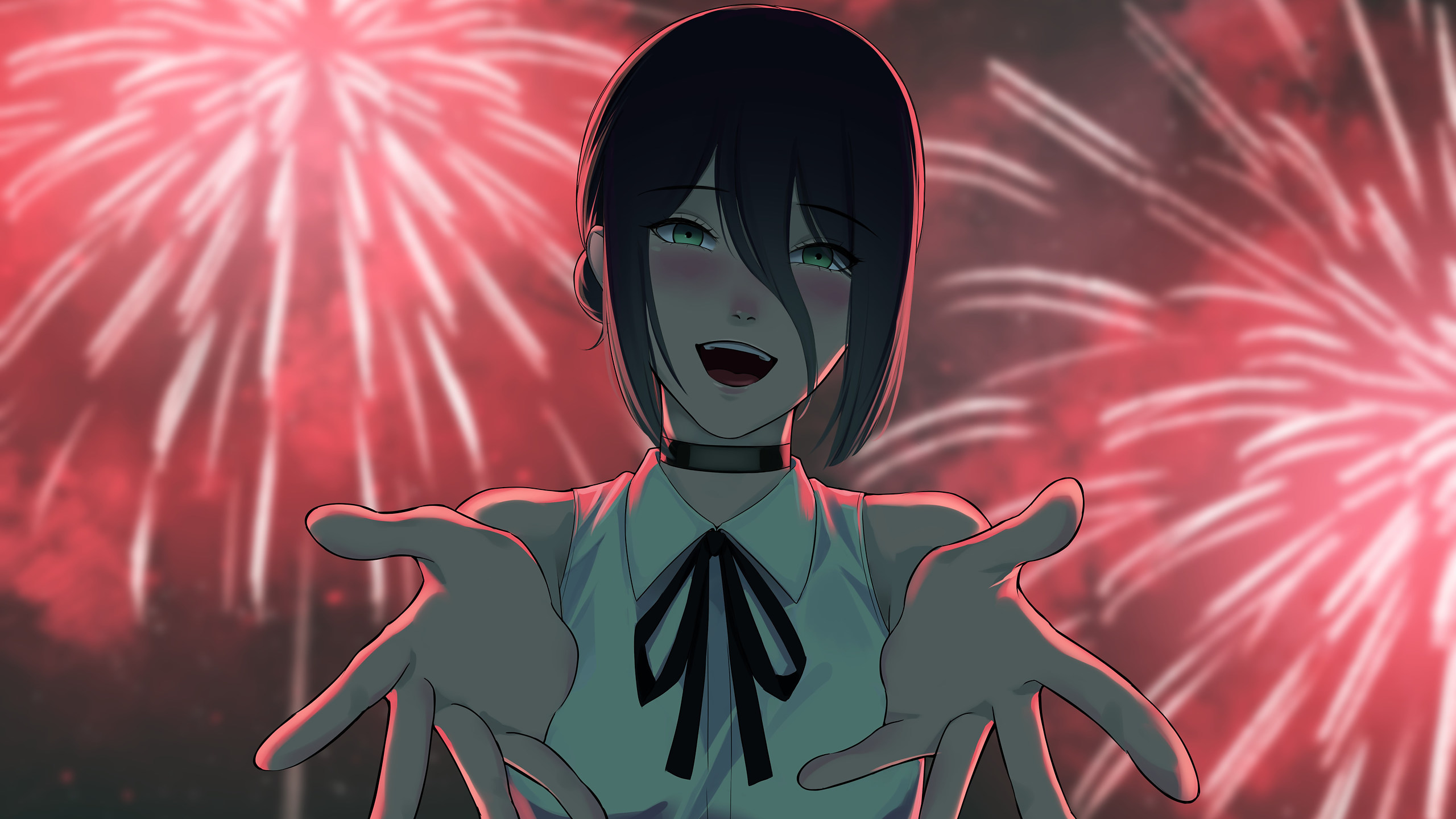 Reze Chainsaw Man Fireworks 4K & 5K Wallpaper | PixieWall