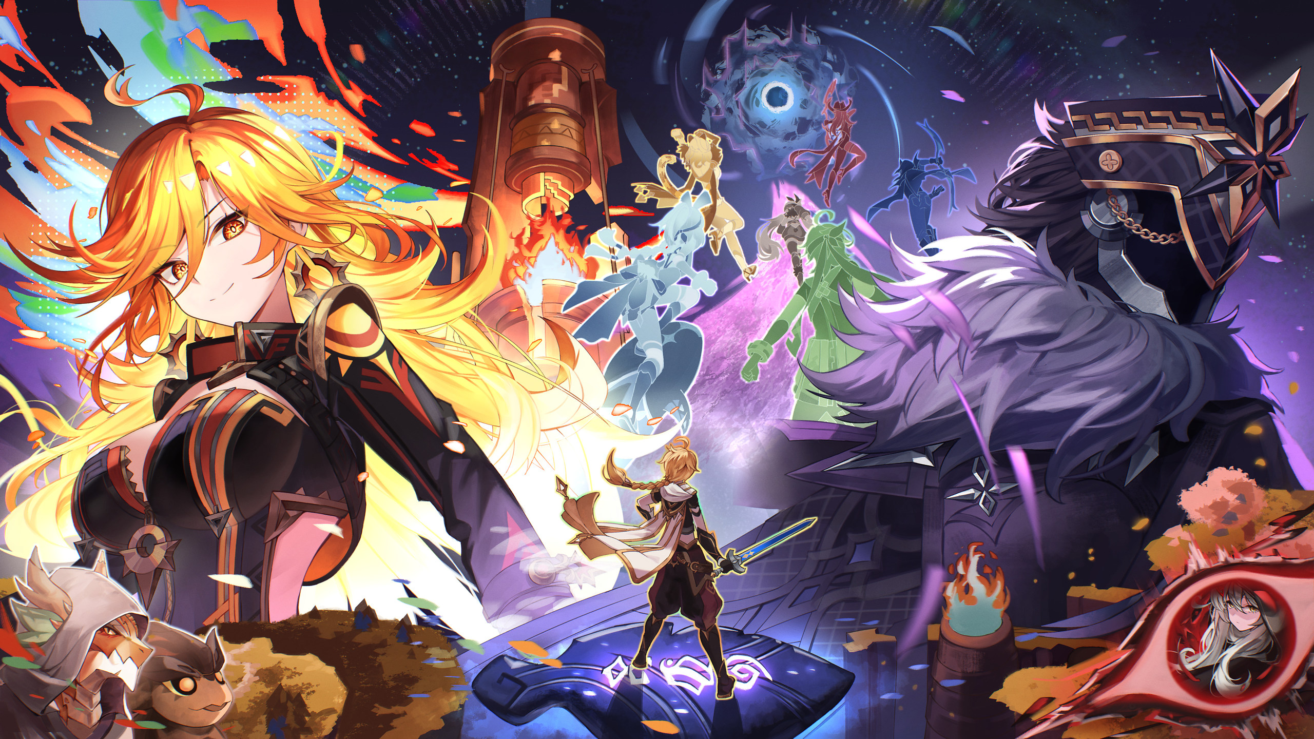 Aether Mavuika Capitano Genshin Impact 4k Wallpaper | PixieWall