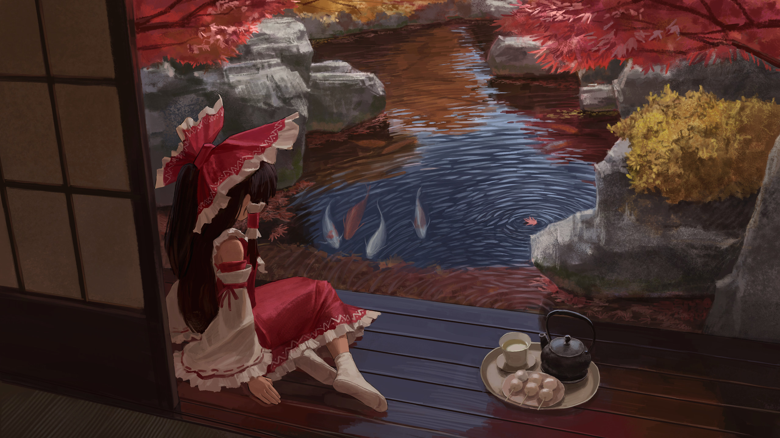 Hakurei Reimu Touhou Japanese Clothes Wallpaper | PixieWall
