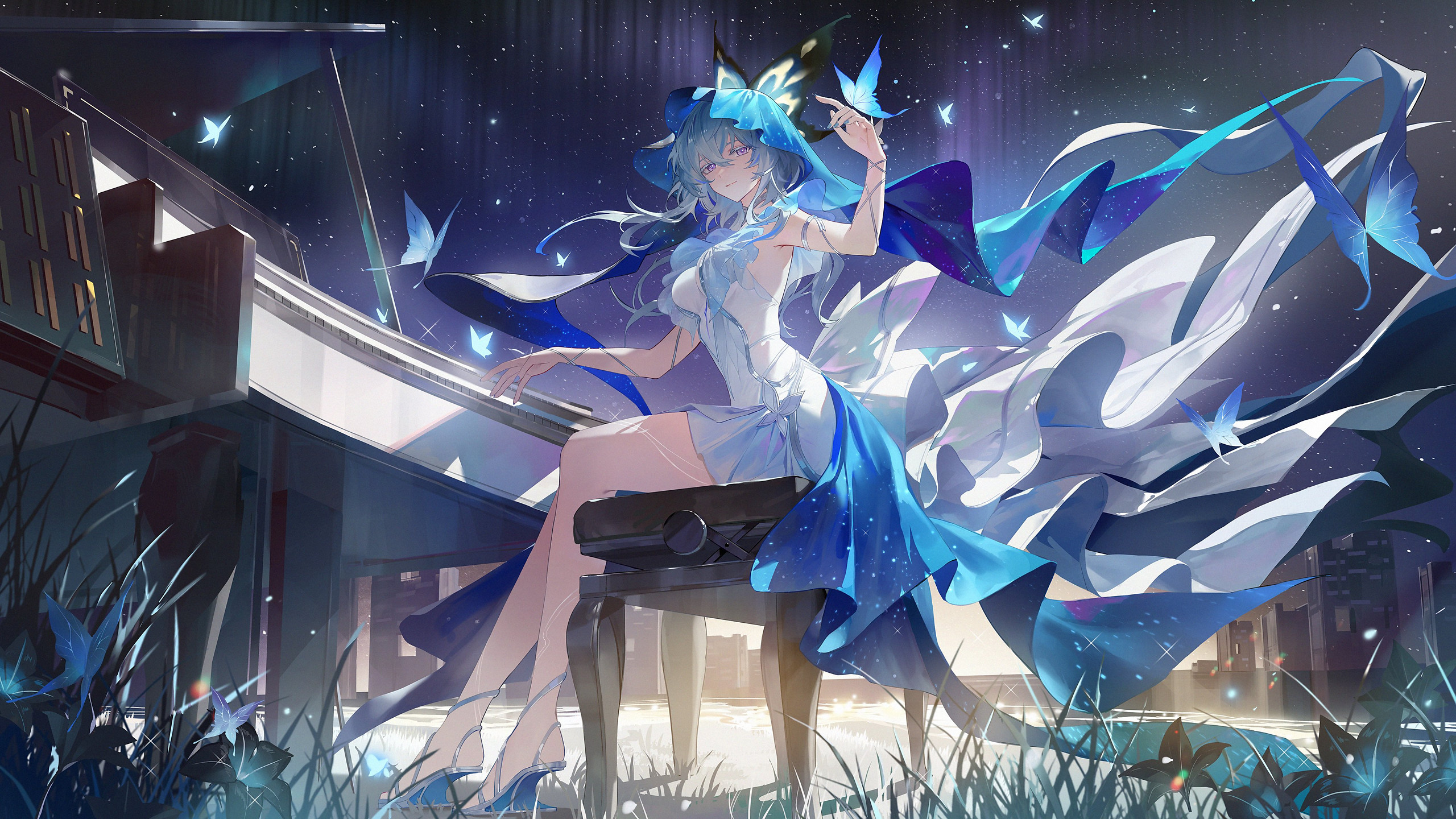 Shorekeeper Blue Butterfly Wuthering Waves 4k Wallpaper | PixieWall