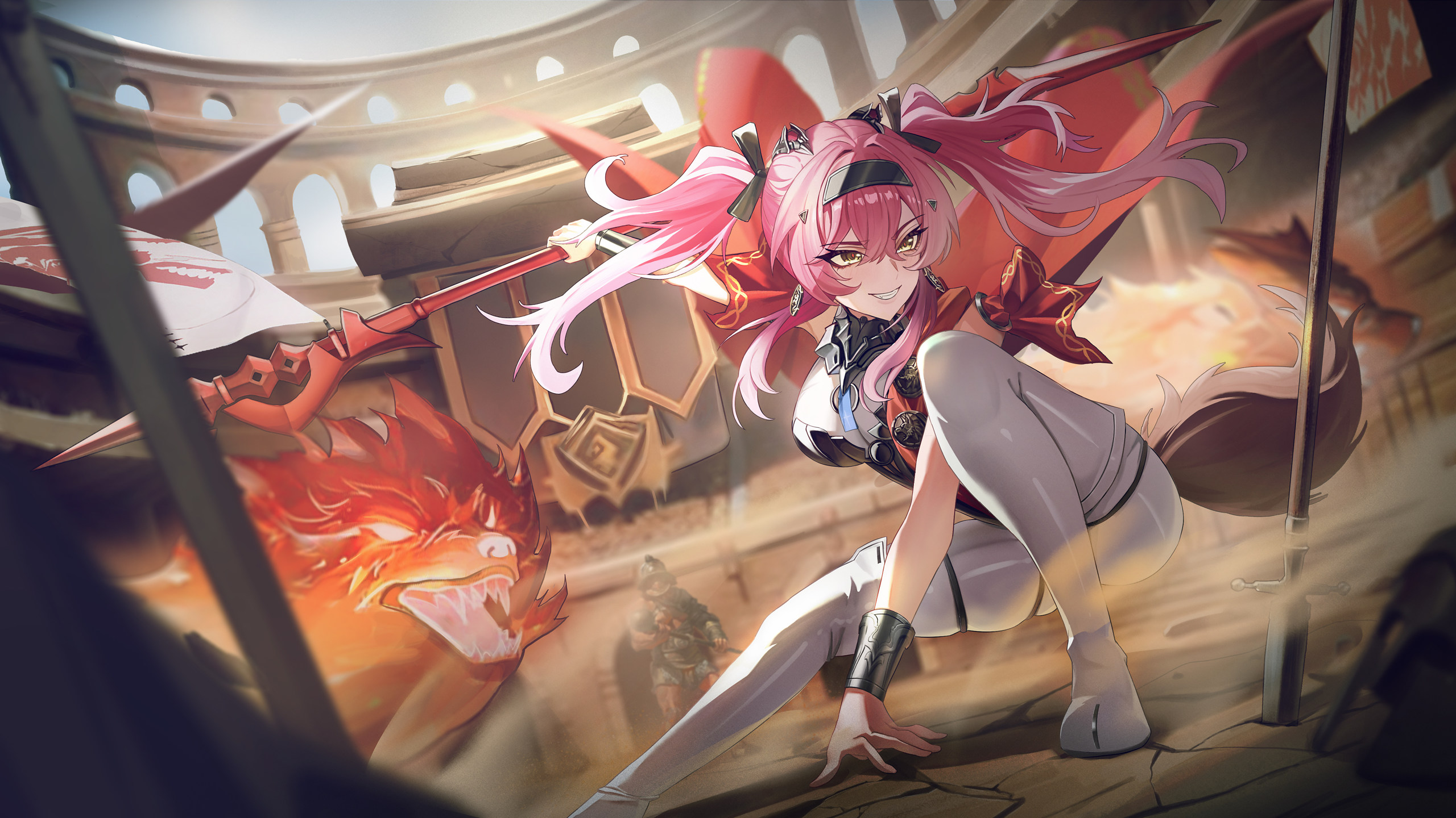 Lupa Wuthering Waves Arena Flame 4k Wallpaper | PixieWall