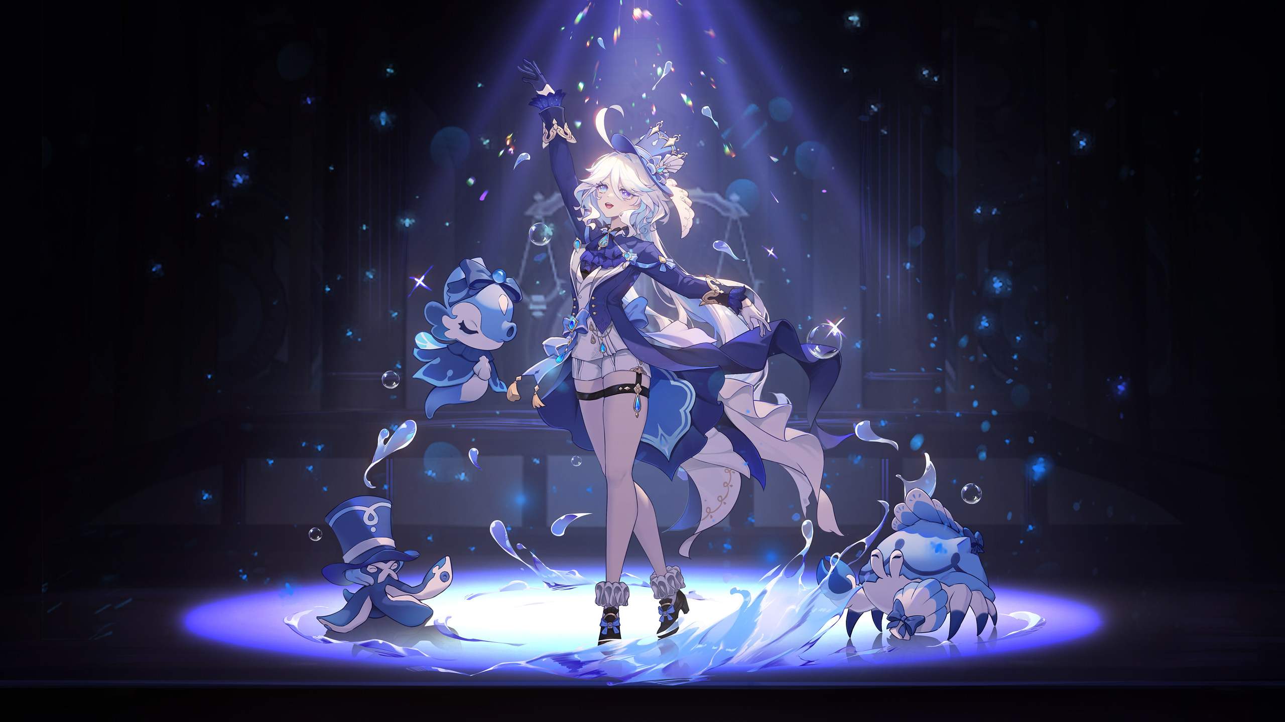 Furina Genshin Impact On Stage 4K & 5K Wallpaper | PixieWall