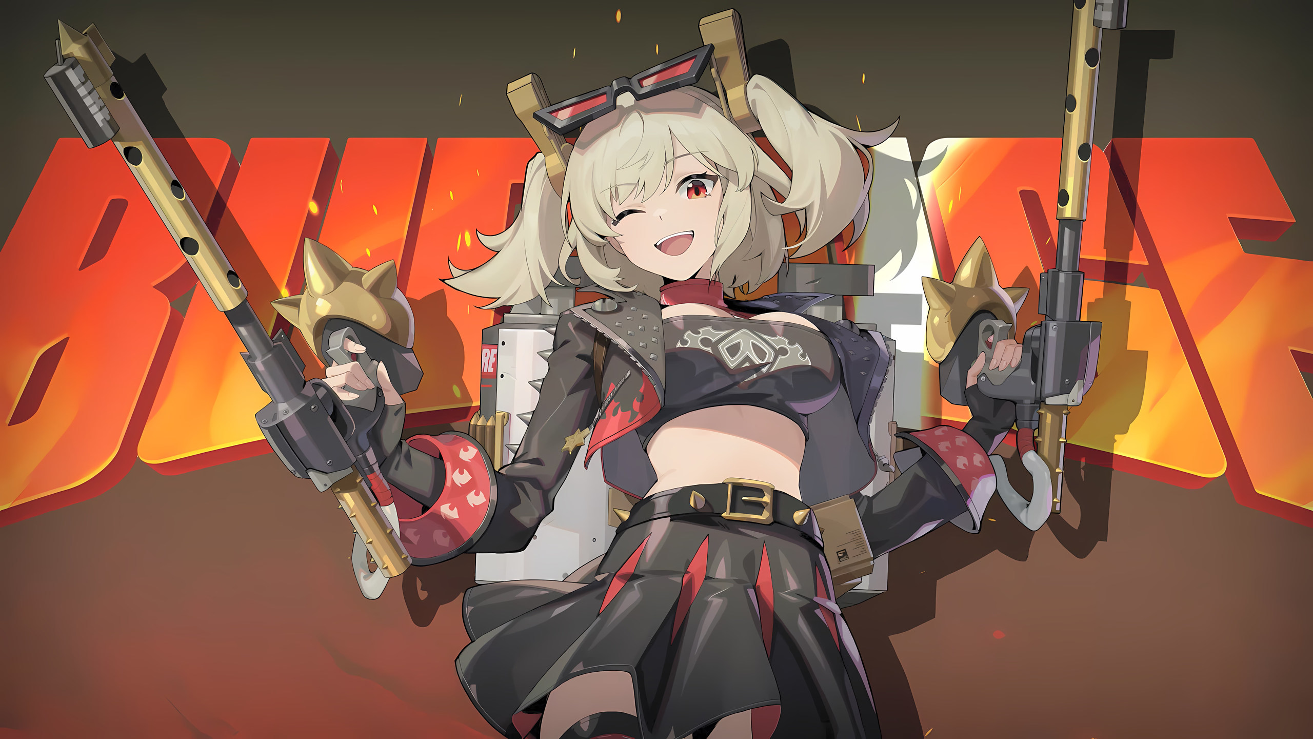 Burnice White Zenless Zone Zero Dual Wielding 4k Wallpaper | PixieWall