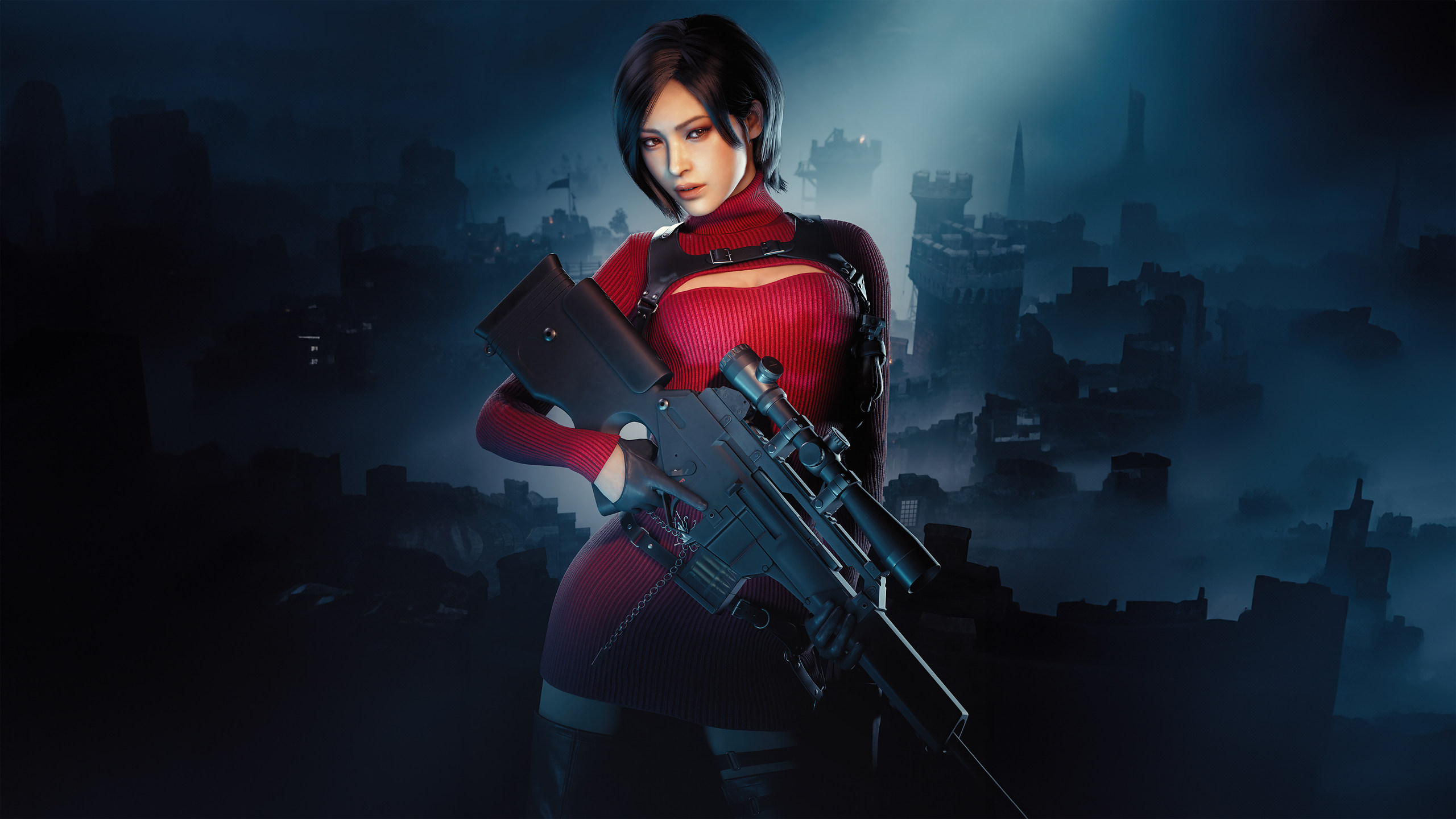 Ada Wong Resident Evil 4 Remake Sniper 4K & 5K Wallpaper | PixieWall