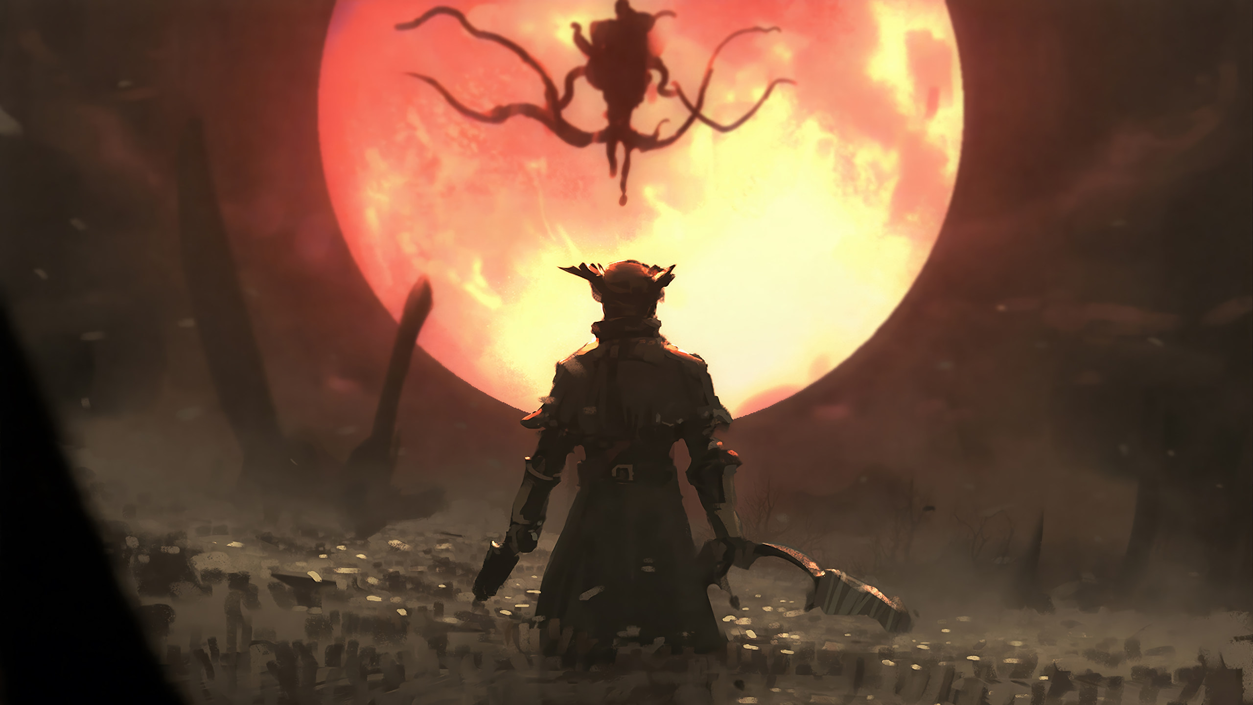 Hunter Bloodborne Hunters Dream 4k Wallpaper | PixieWall