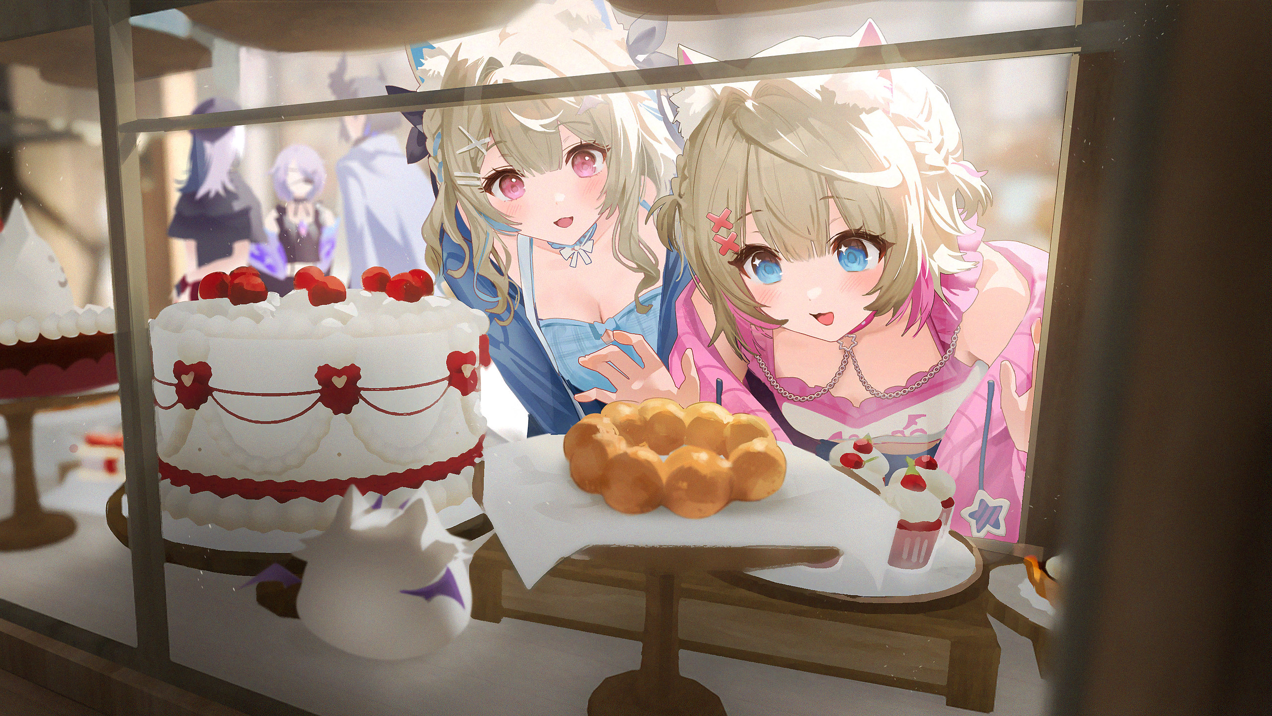 Fuwamoco Biboo Shiori Hololive English 4k Wallpaper | PixieWall